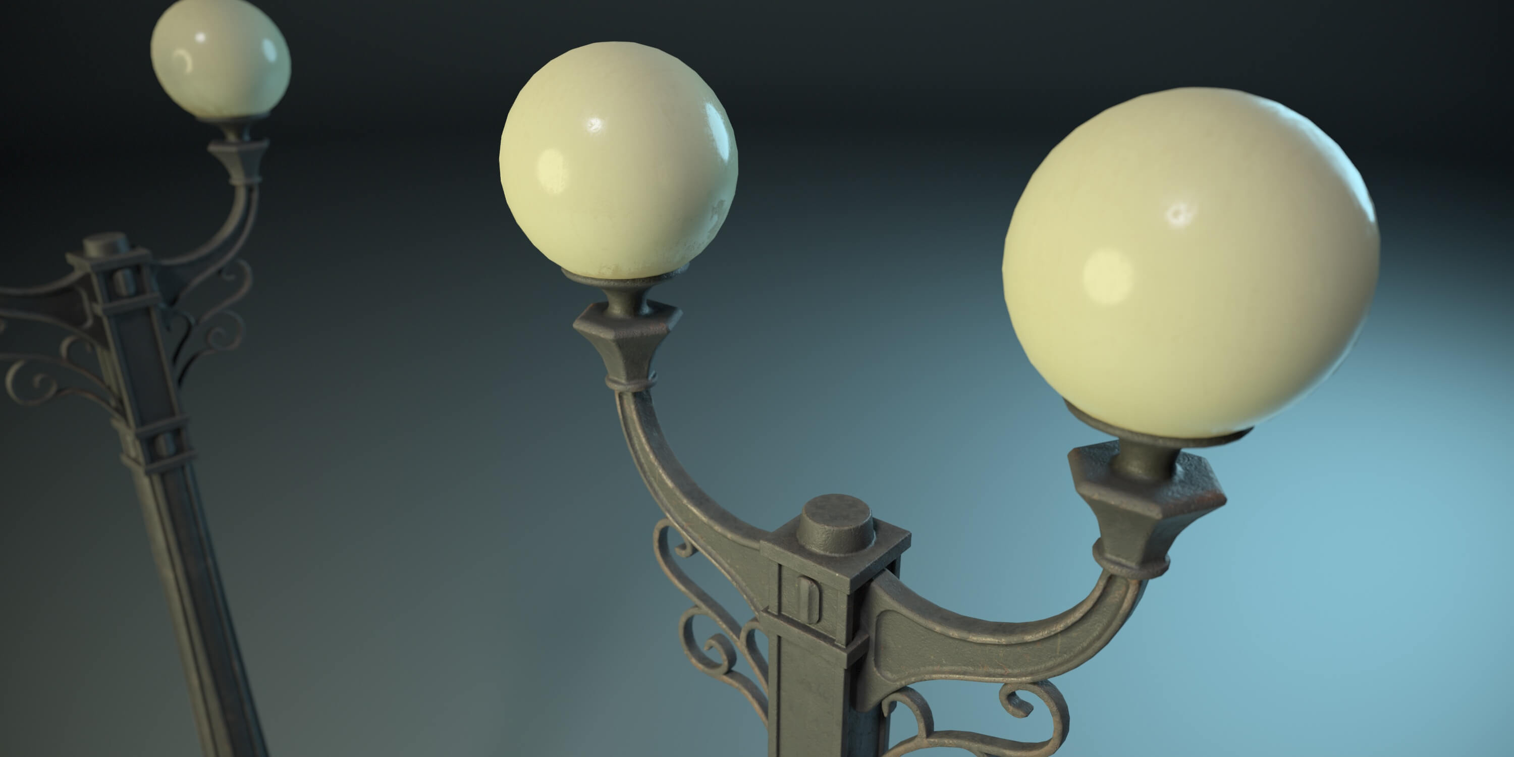 Street Lamp PBR - 3D Model by YuriBarinov