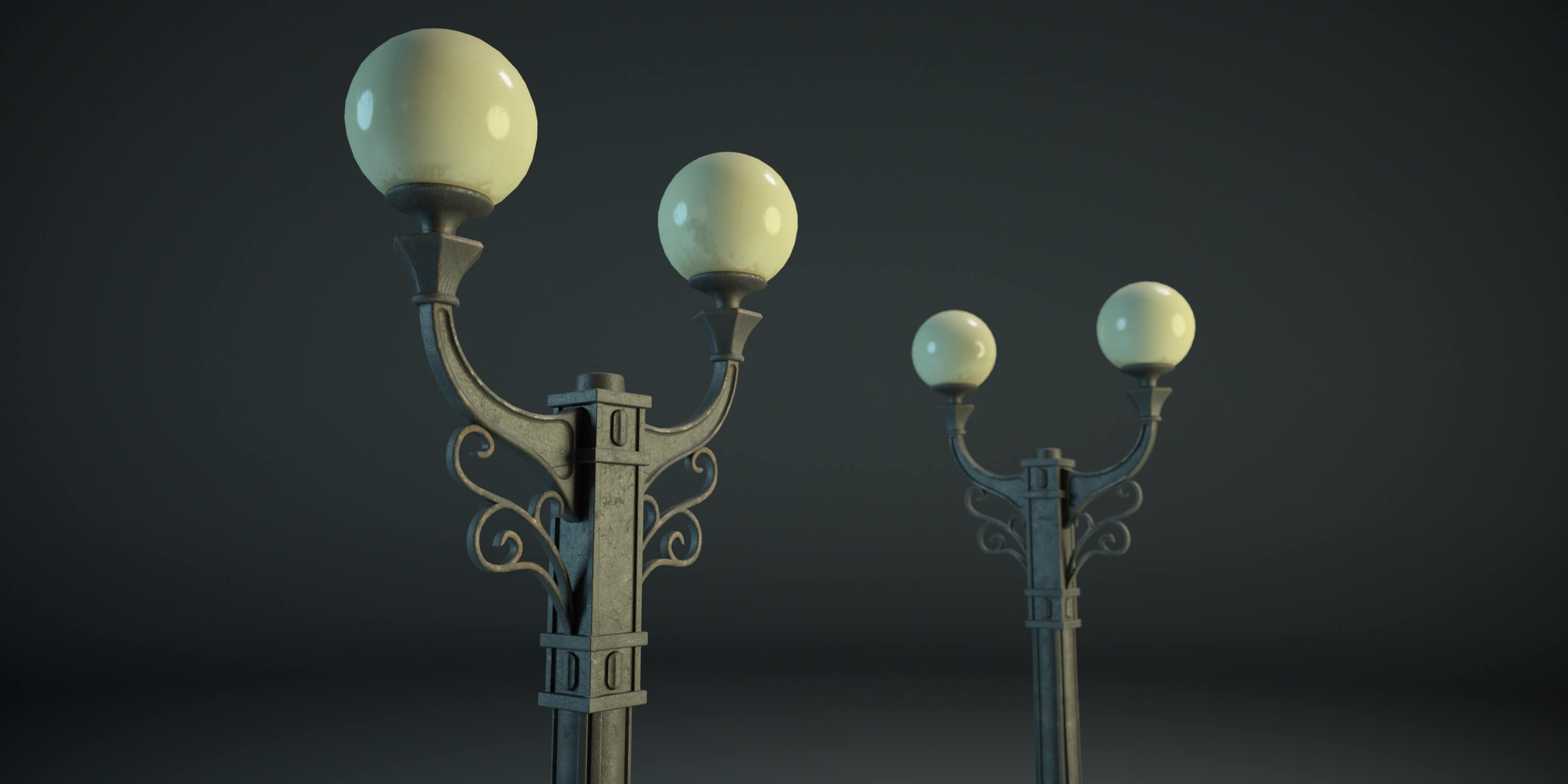 Street Lamp PBR - 3D Model by YuriBarinov