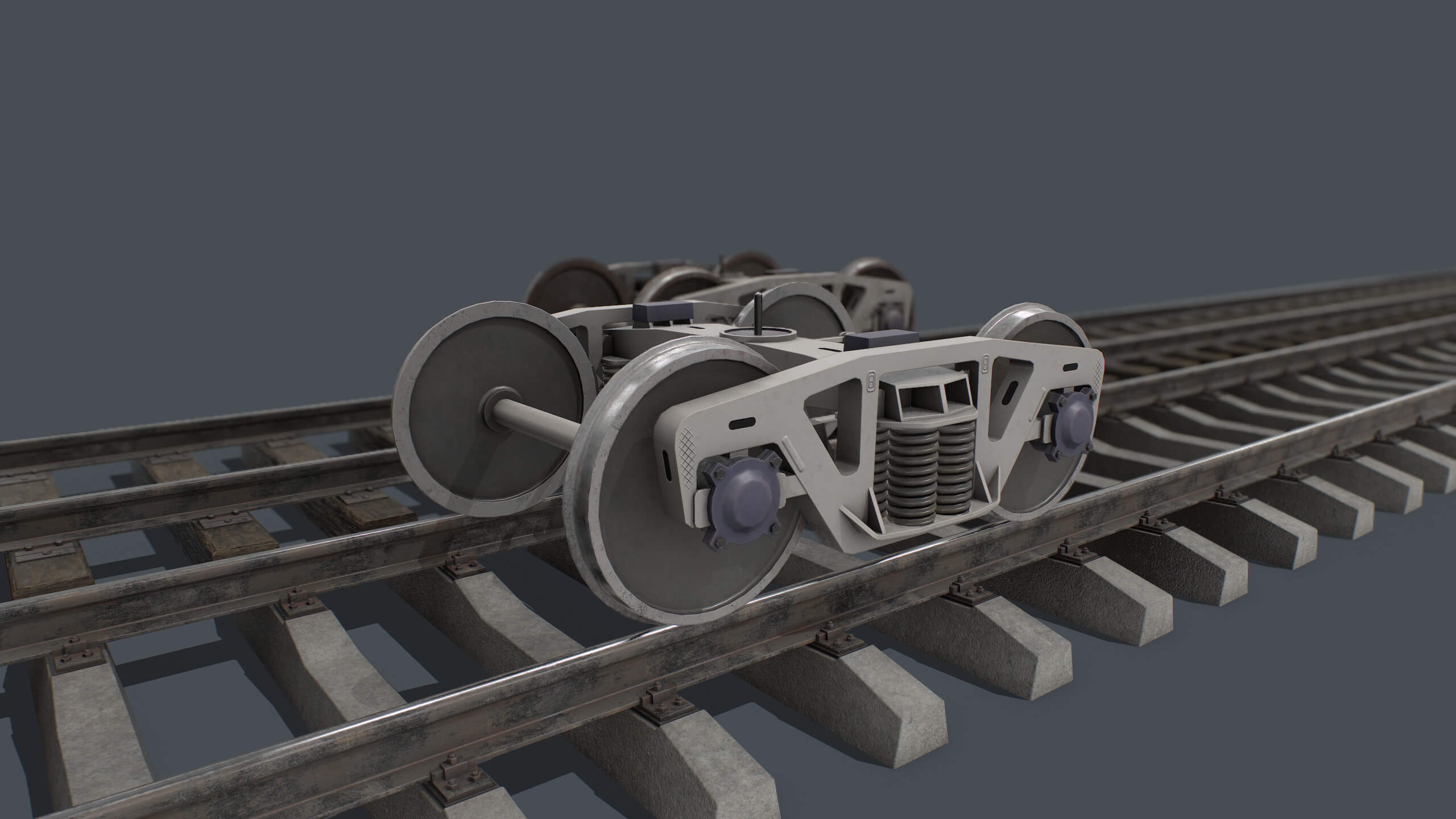Train Bogie PBR - 3D Model by YuriBarinov