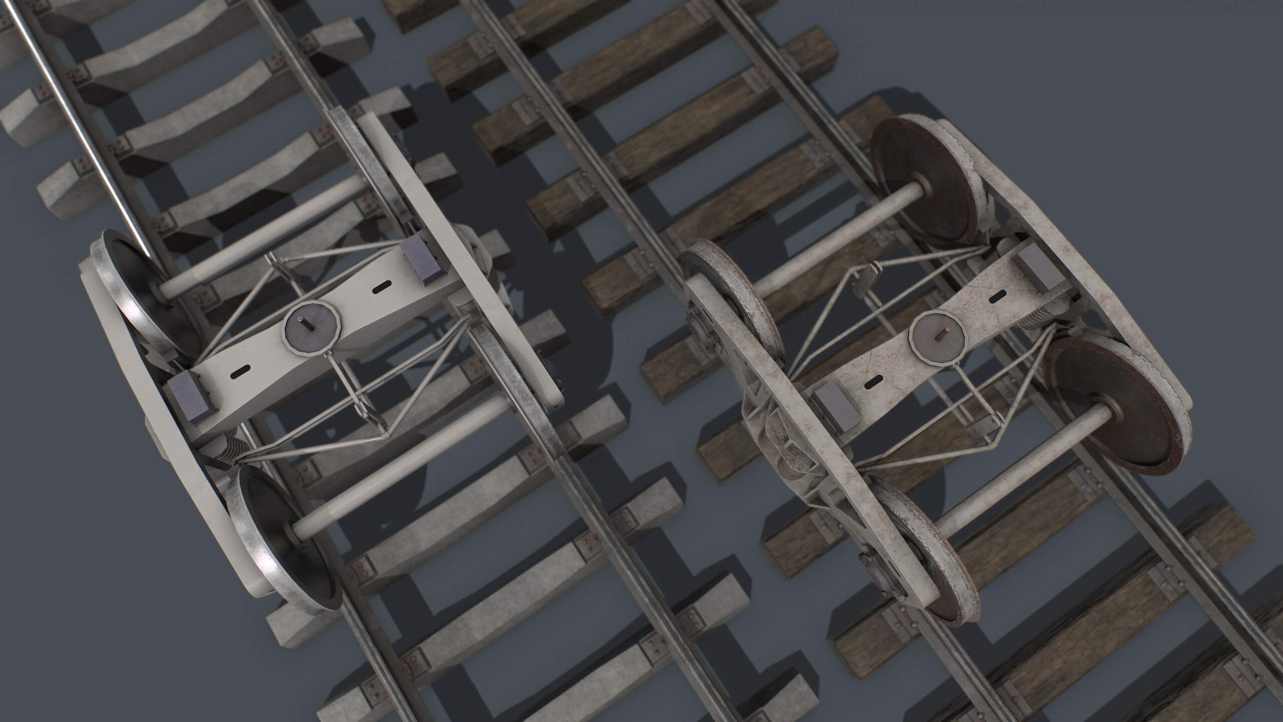 Train Bogie PBR - 3D Model by YuriBarinov