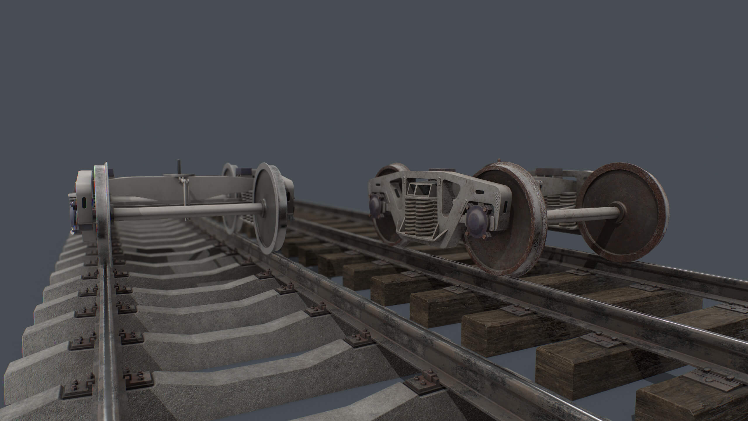 Train Bogie PBR - 3D Model by YuriBarinov