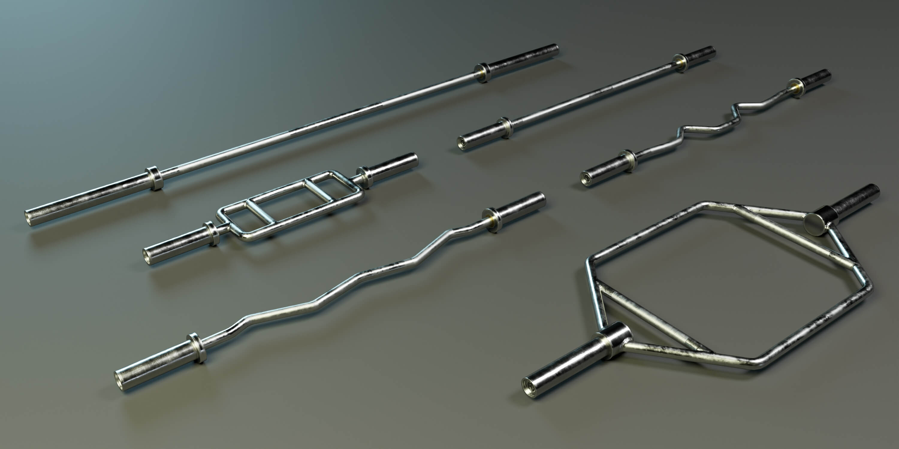 Training Bar Set PBR - 3D Model by YuriBarinov