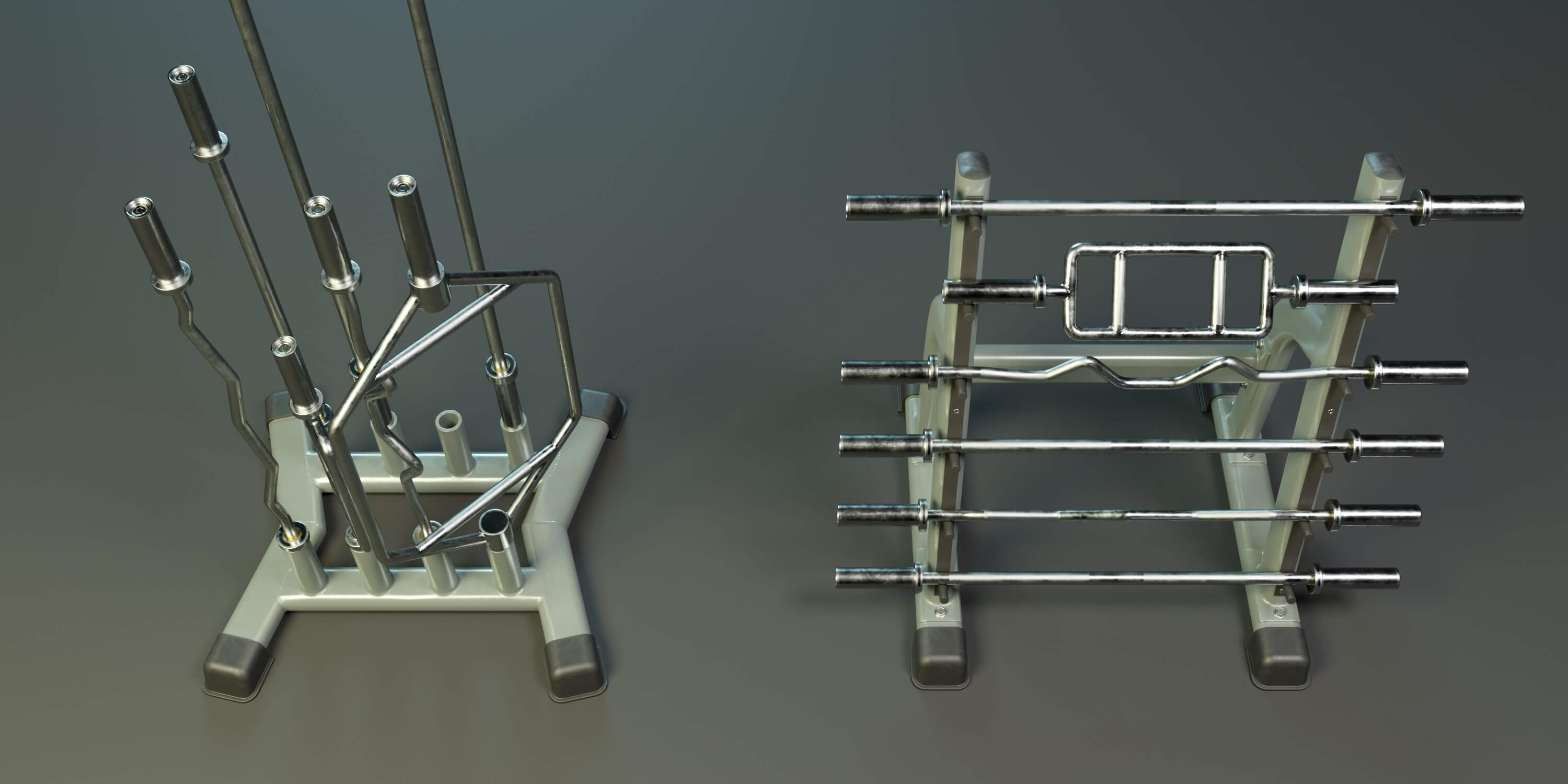 Training Bar Storage Holder PBR - 3D Model by YuriBarinov