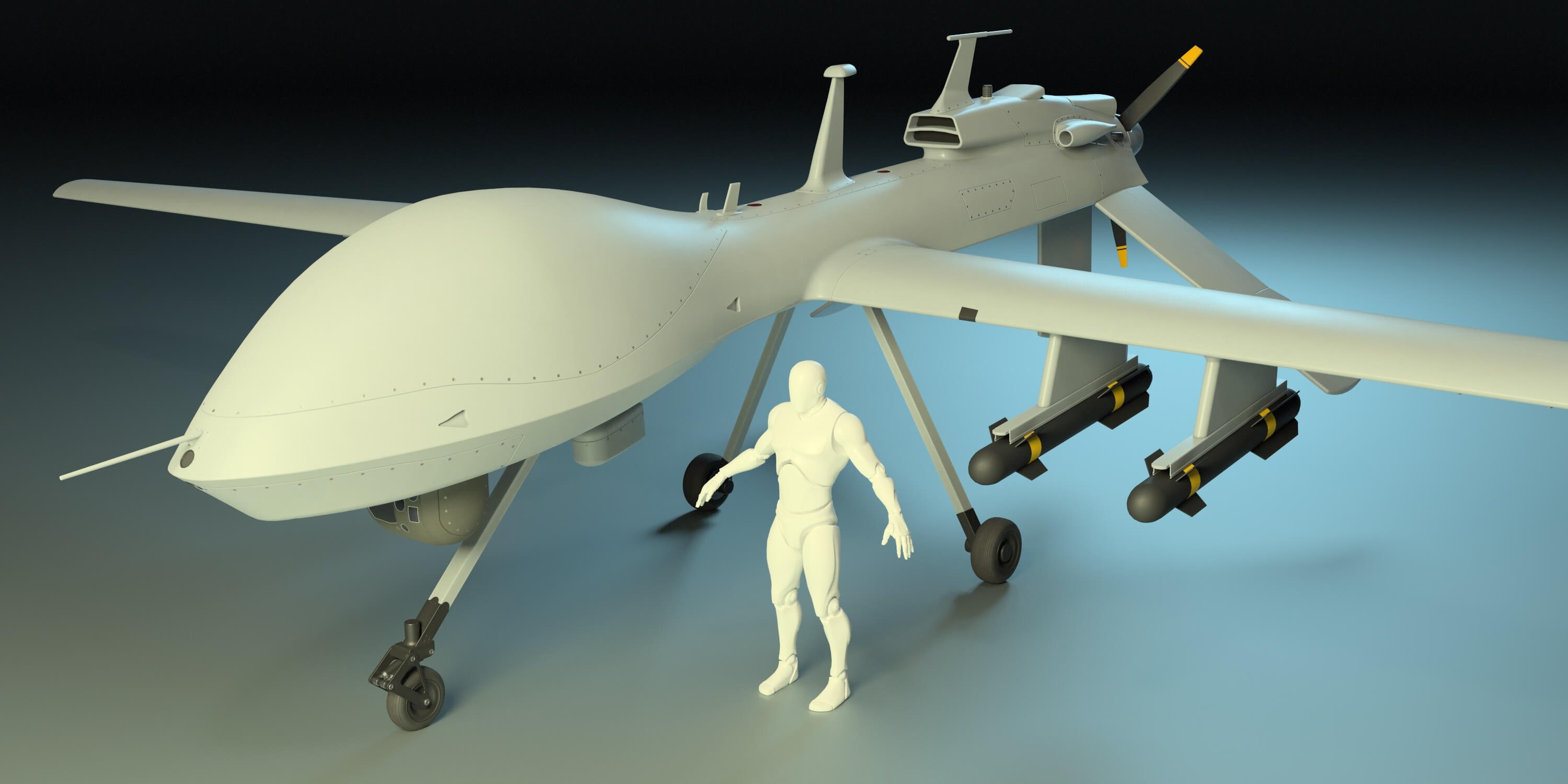 UAV MQ-1C Gray Eagle PBR 3D Model by YuriBarinov