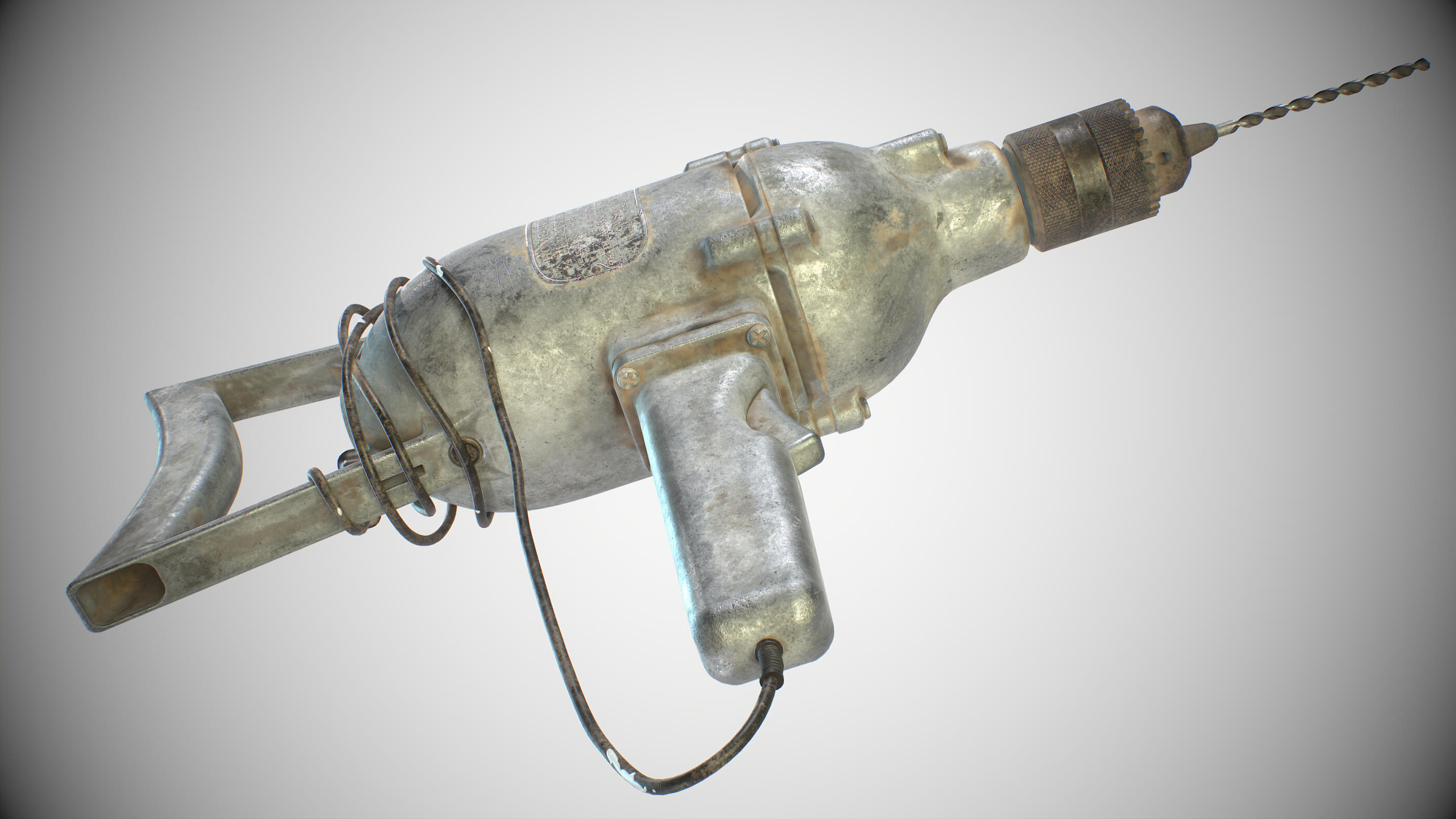 Vintage Electric Drill PBR - 3D Model by YuriBarinov