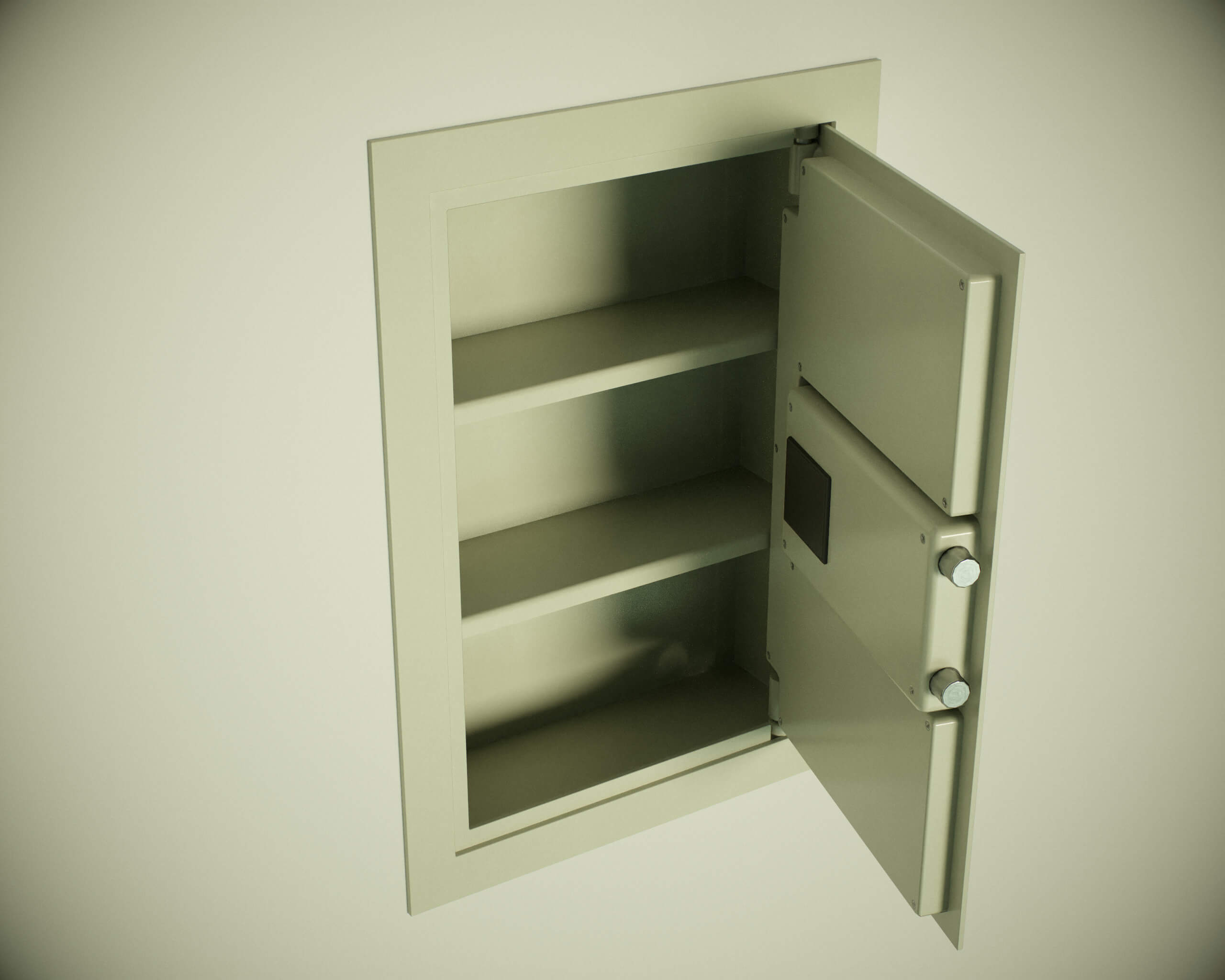 Wall Mounted Safe PBR - 3D Model by YuriBarinov