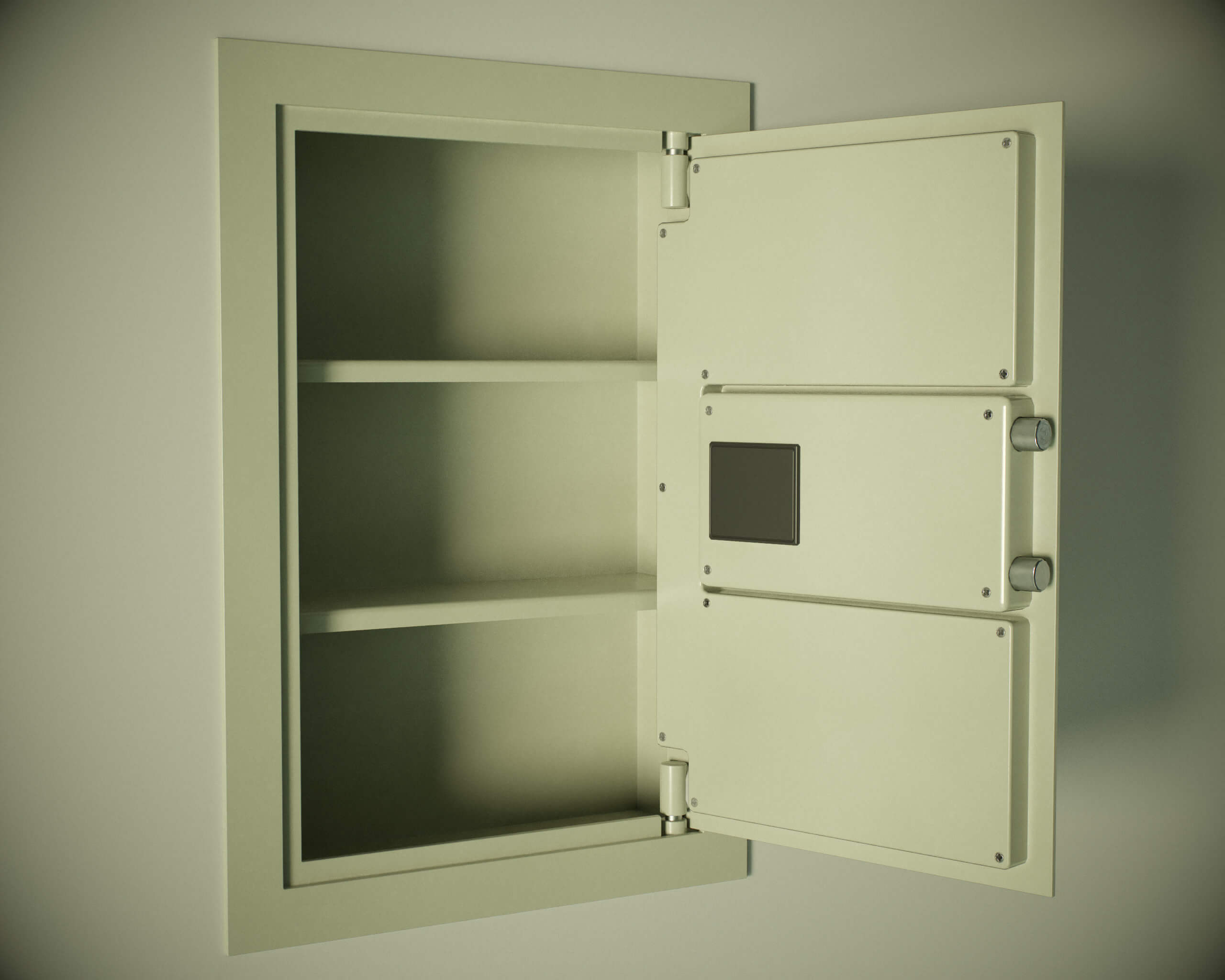 Wall Mounted Safe PBR - 3D Model by YuriBarinov