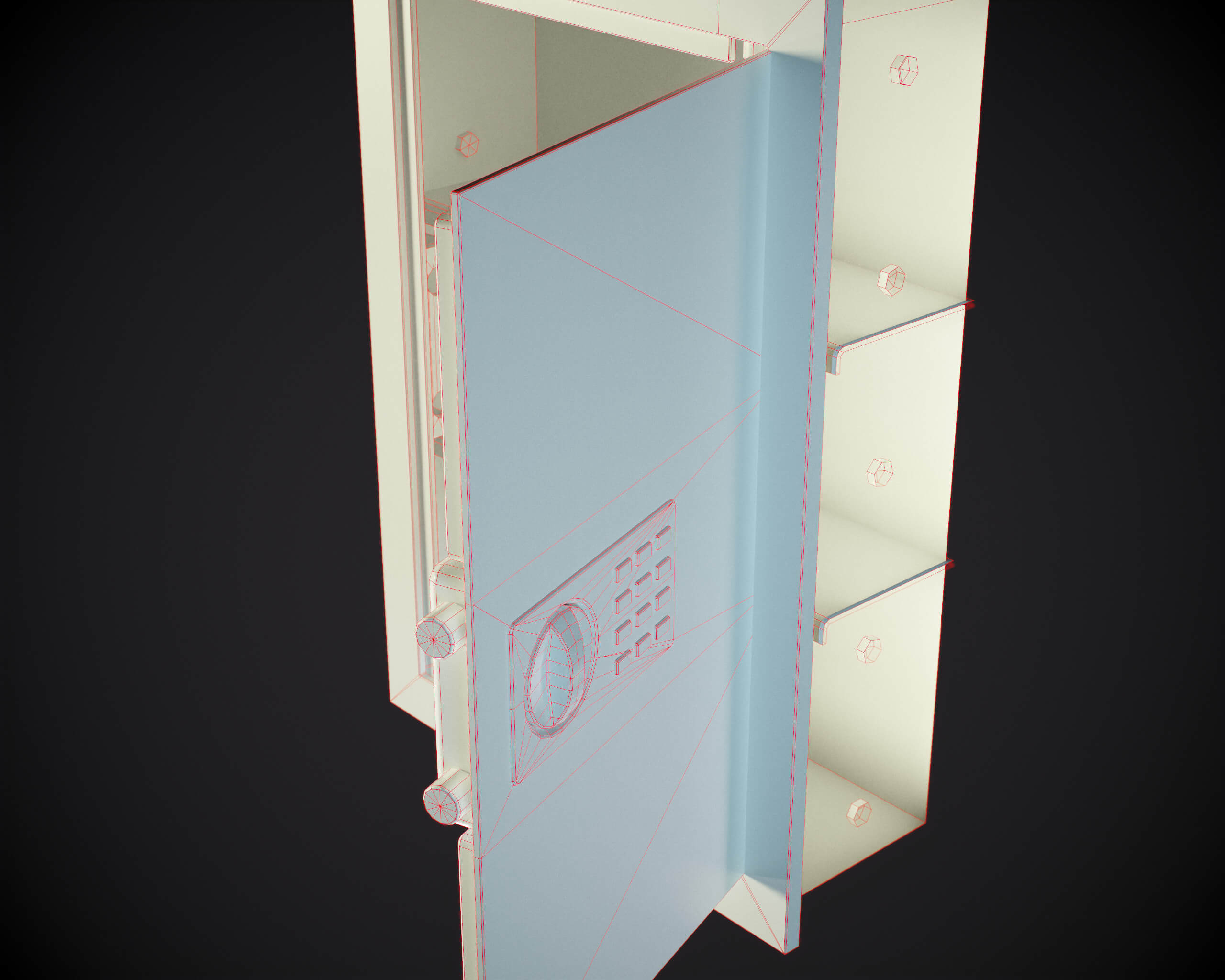 Wall Mounted Safe PBR - 3D Model by YuriBarinov