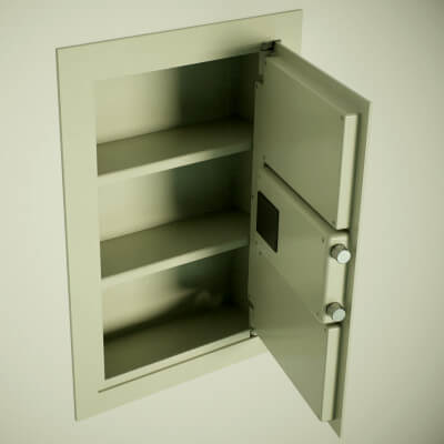 Wall Mounted Safe PBR - 3D Model by YuriBarinov