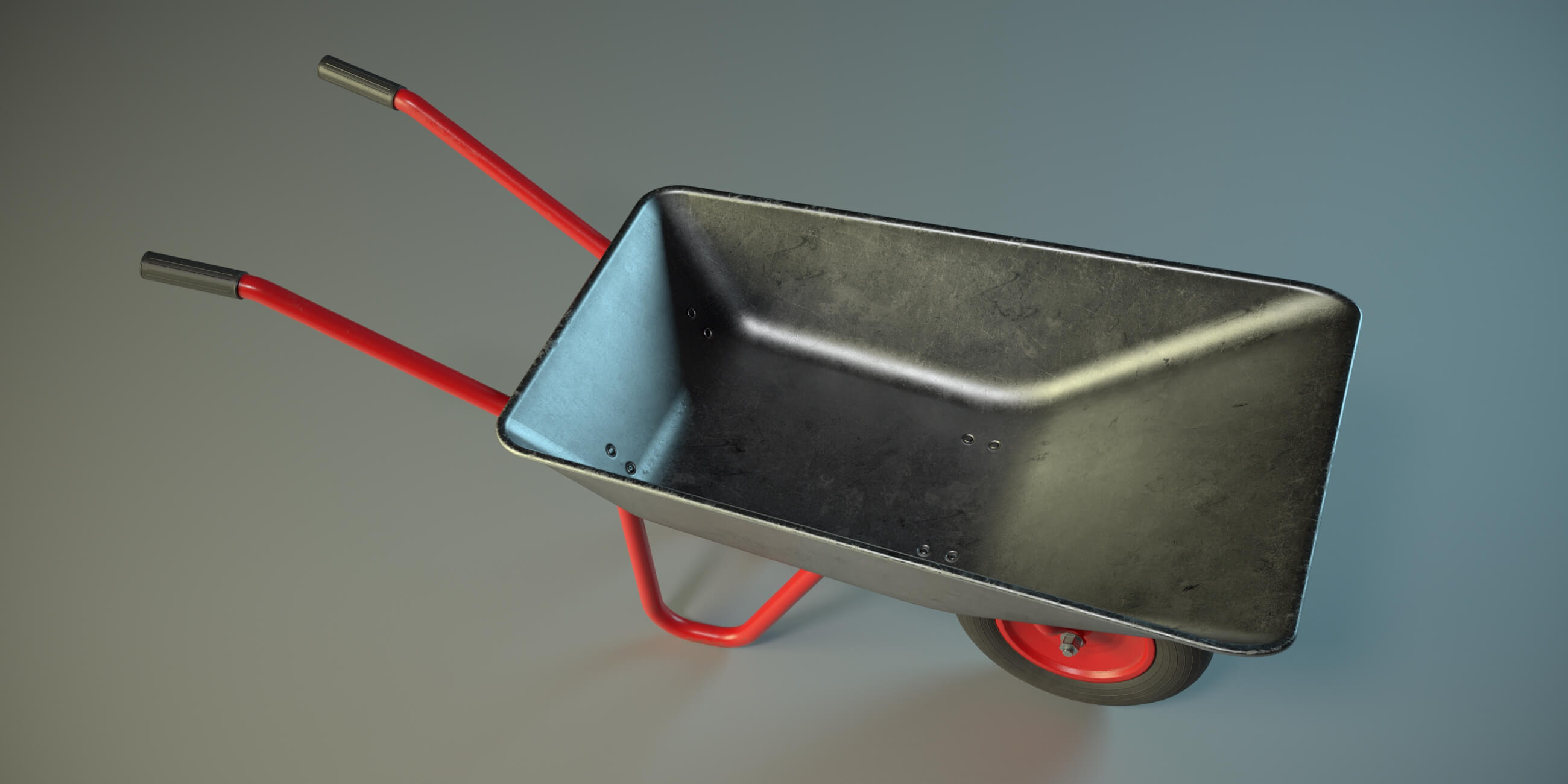 Wheelbarrow PBR - 3D Model by YuriBarinov