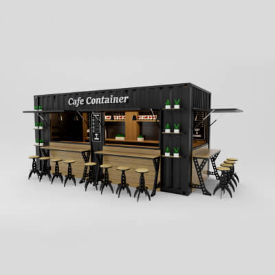 Industrial Container Kiosk - 3D Model by yurry