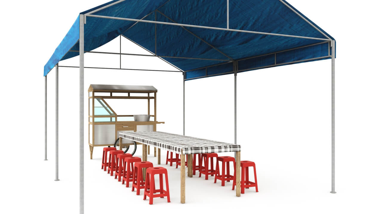 Street Food Tent - 3D Model by yurry