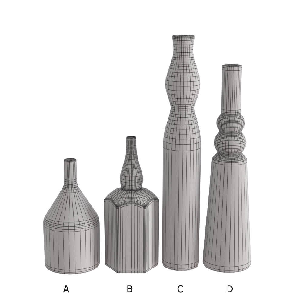 Modern Ceramic Vases - Free 3D Model by z6785