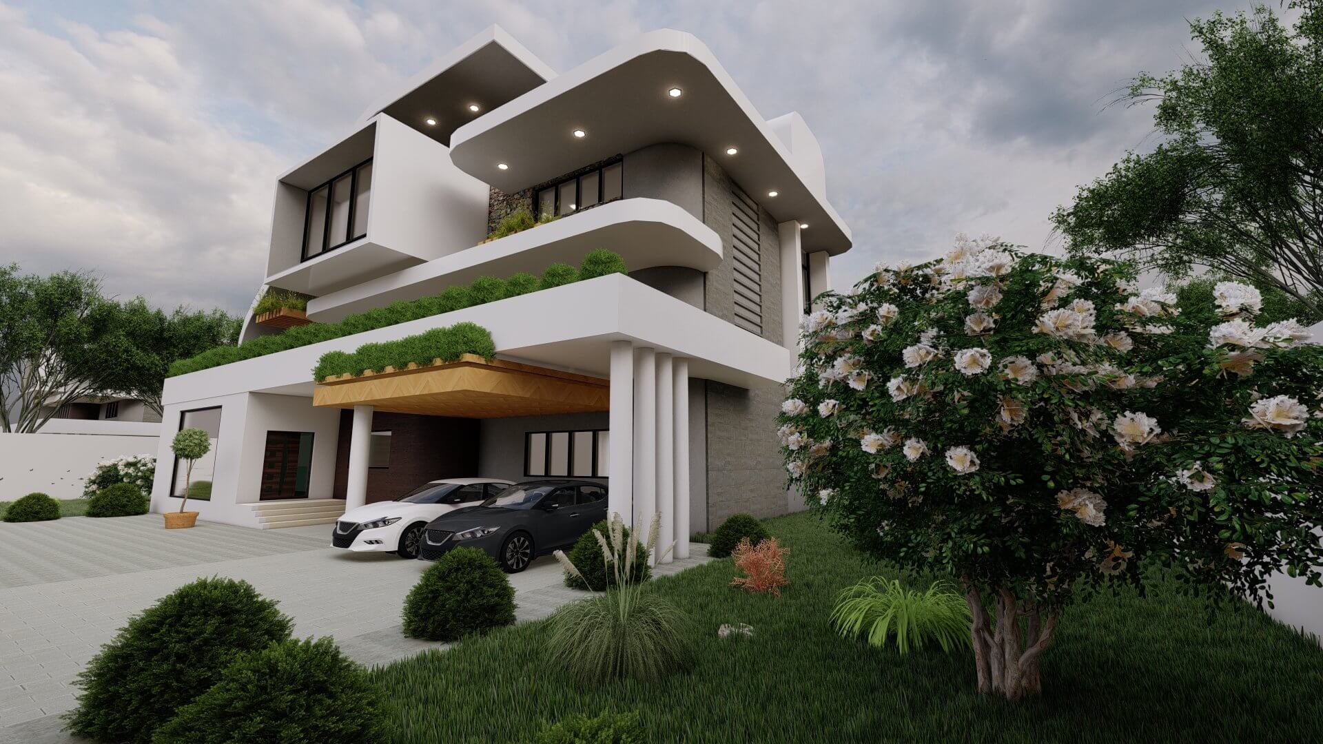 Modern Villa - 3D Model by ZA design