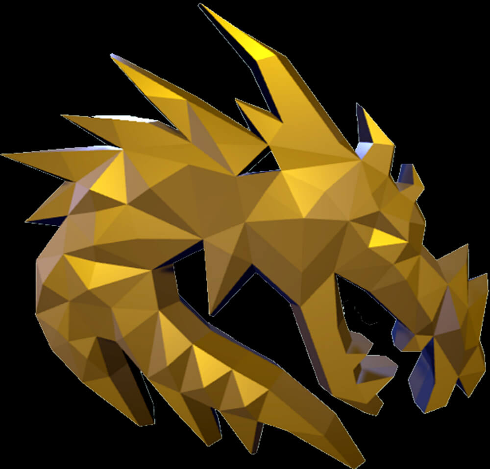 Low Poly Dragon - 3D Model by Zahar4yk
