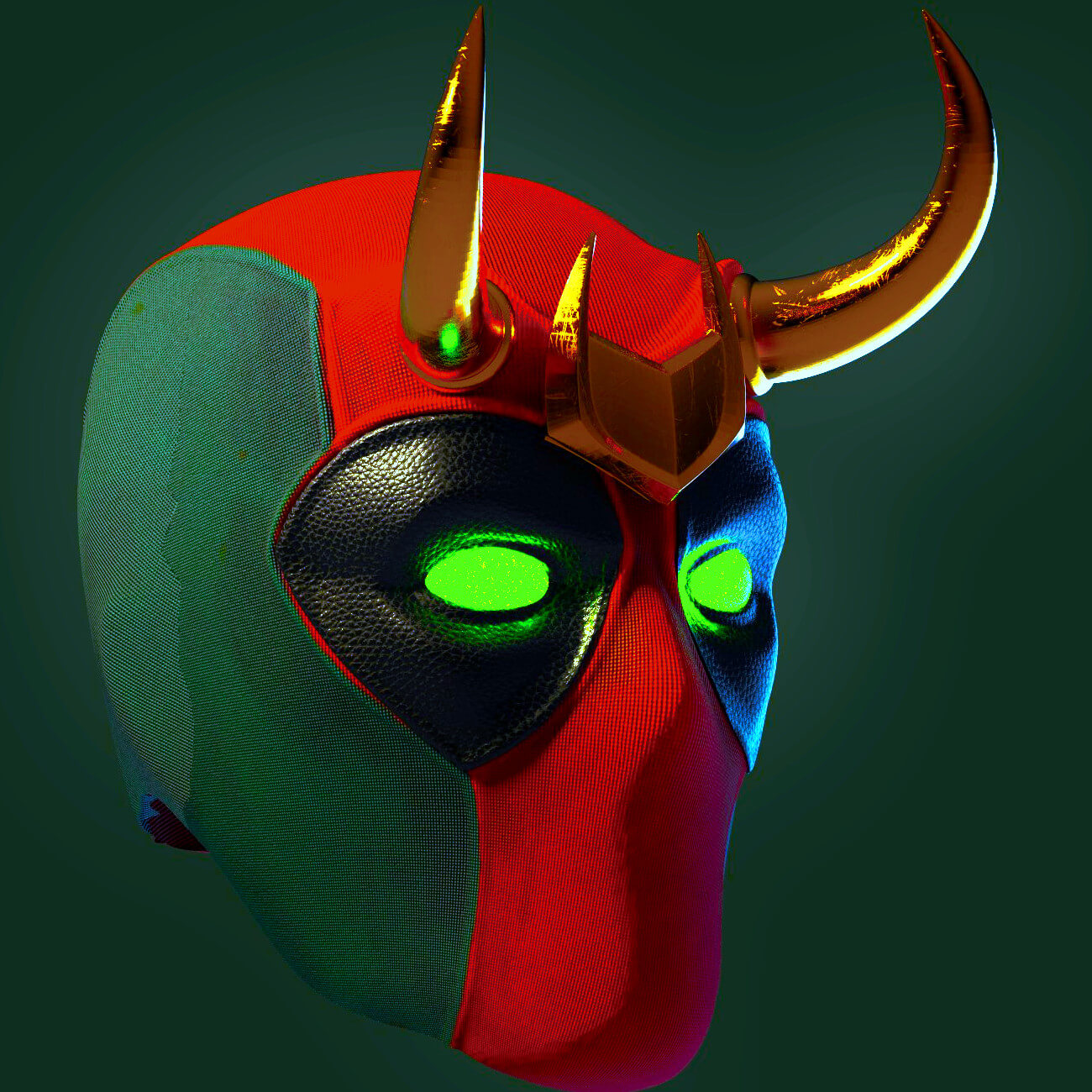 Deadpool Loki Helmet - 3D Print Model by zaider3d