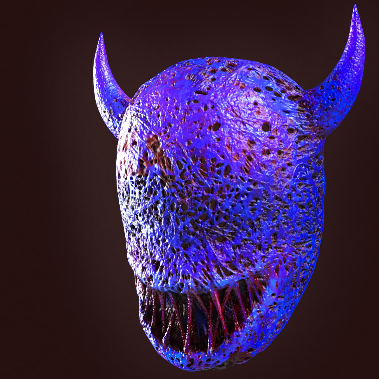 Horror Demon Dark Mask - 3D Model by zaider3d