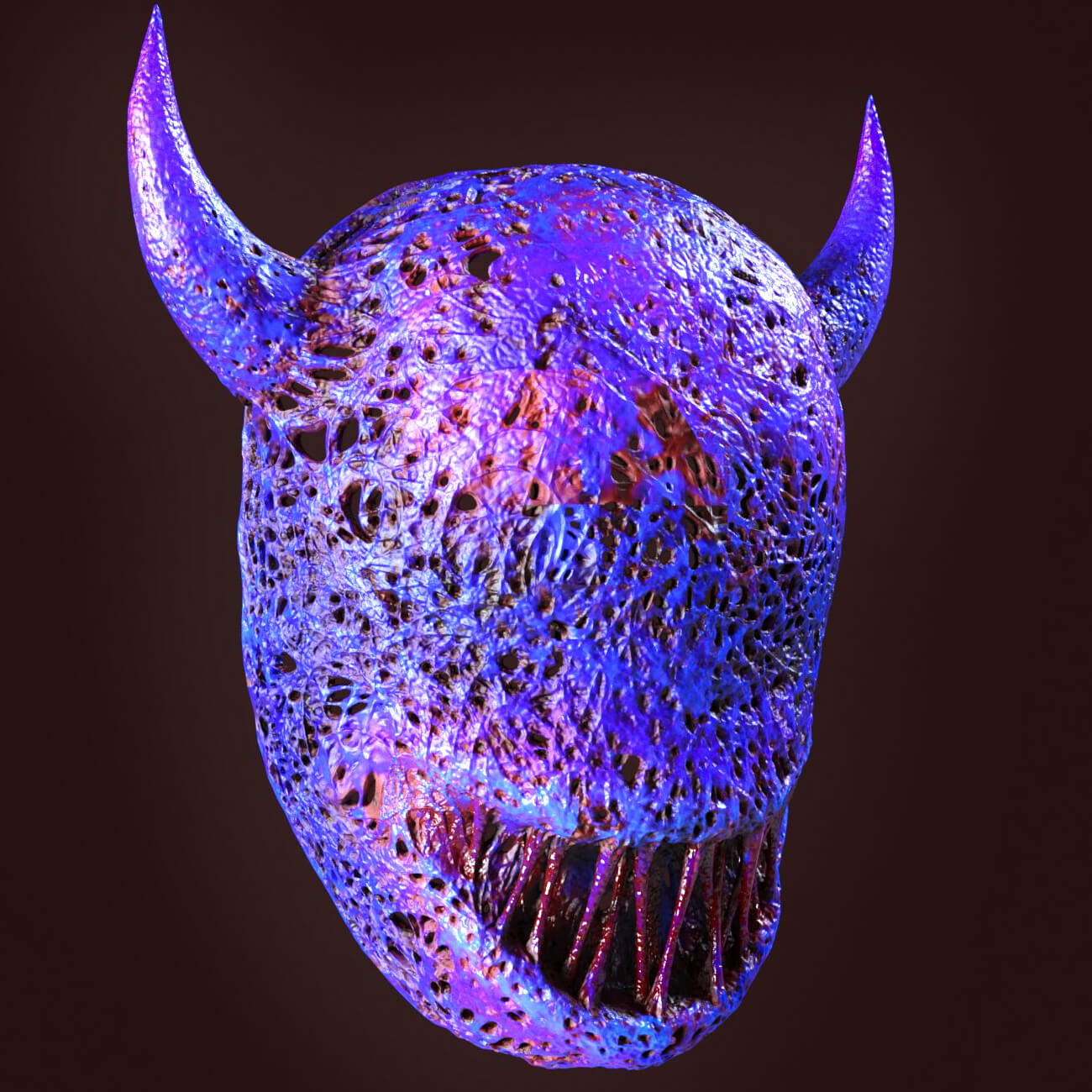 Horror Demon Dark Mask - 3D Model by zaider3d