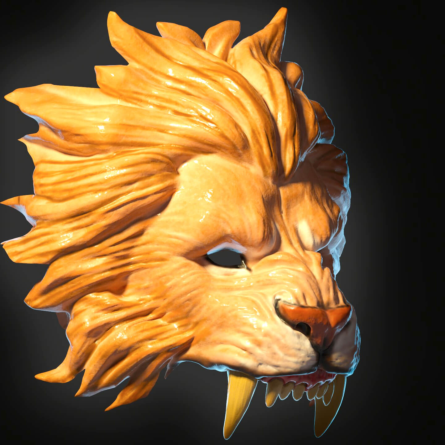 Lion Mask Costume - 3D Model by zaider3d