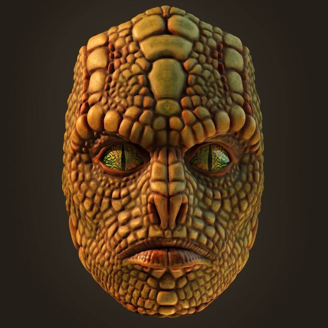 Reptiloid Mask - 3D Model by zaider3d