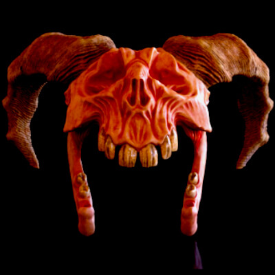 Skull Style Demon Helmet - 3D Model by zaider3d