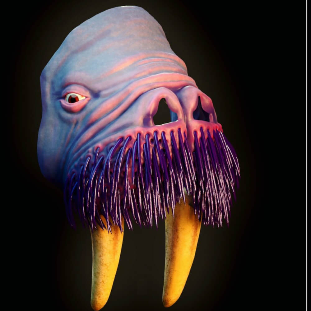 Walrus Mask Costume - 3D Model by zaider3d