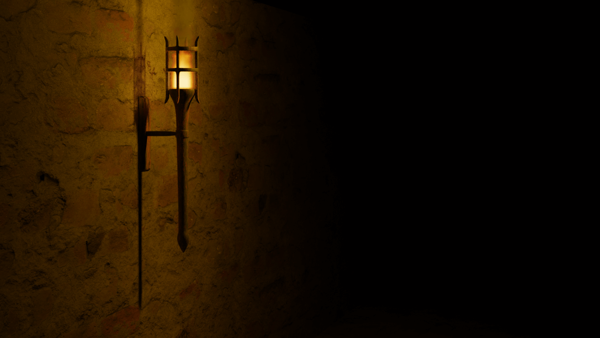 Fire torch 3D Render, Digital Art by ZainGhazi