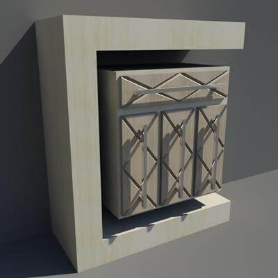 Wall Cupboard - 3D Model by Zakaria art work