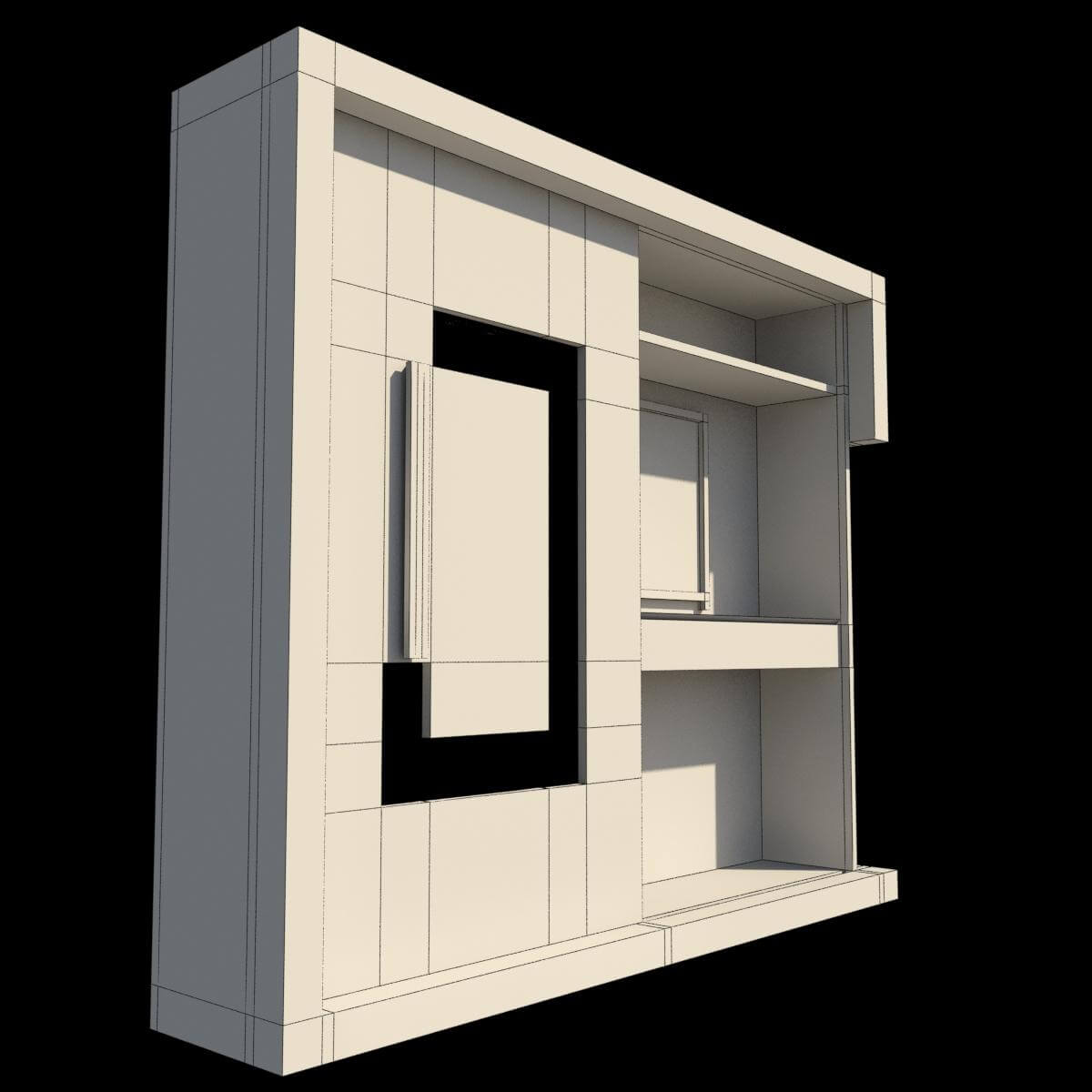 Wall Cupboard - 3D Model by Zakaria art work