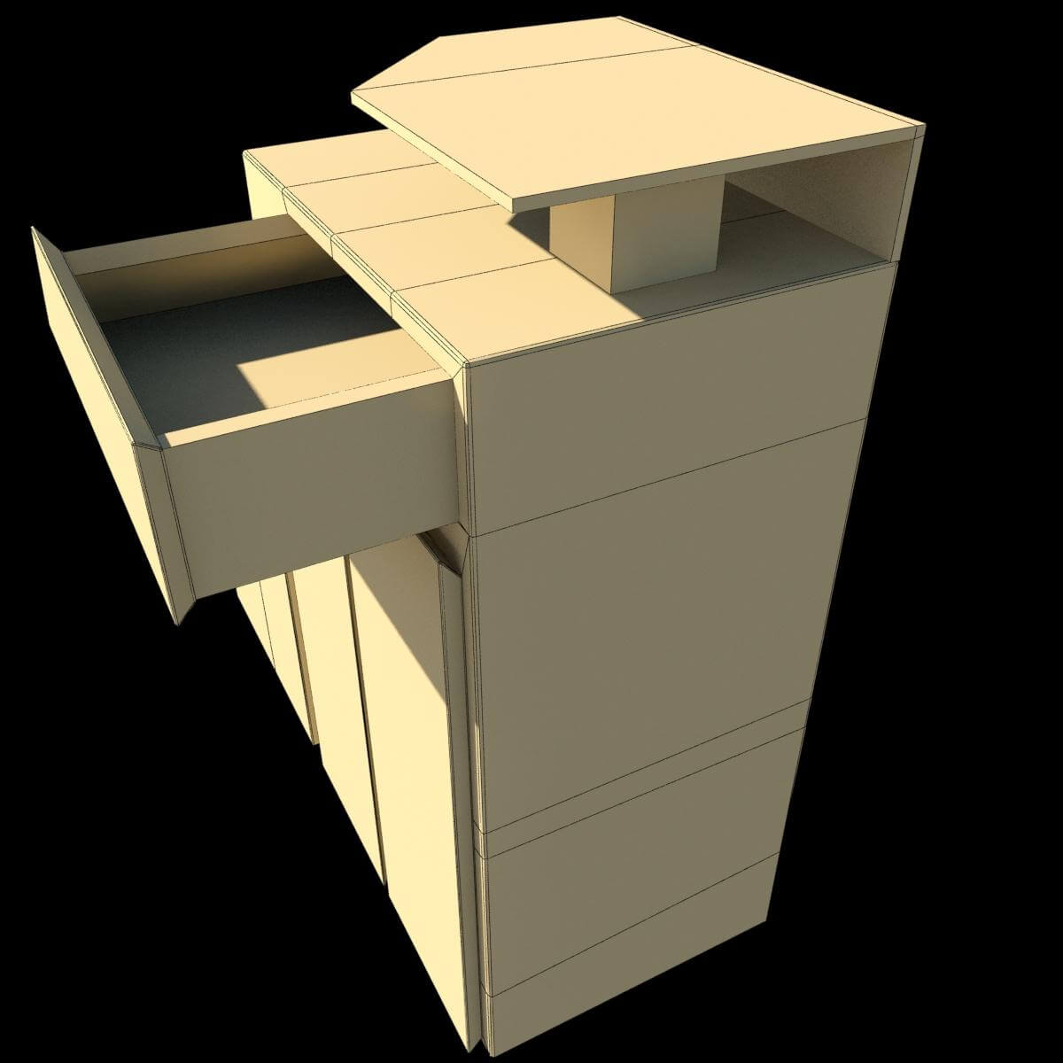 Wall Cupboard - 3D Model by Zakaria art work