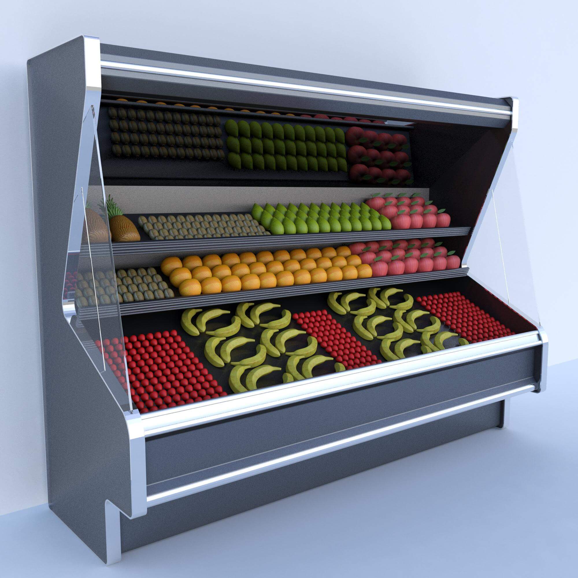 Store Fruit Refrigerator - 3D Model by Zakaria art work