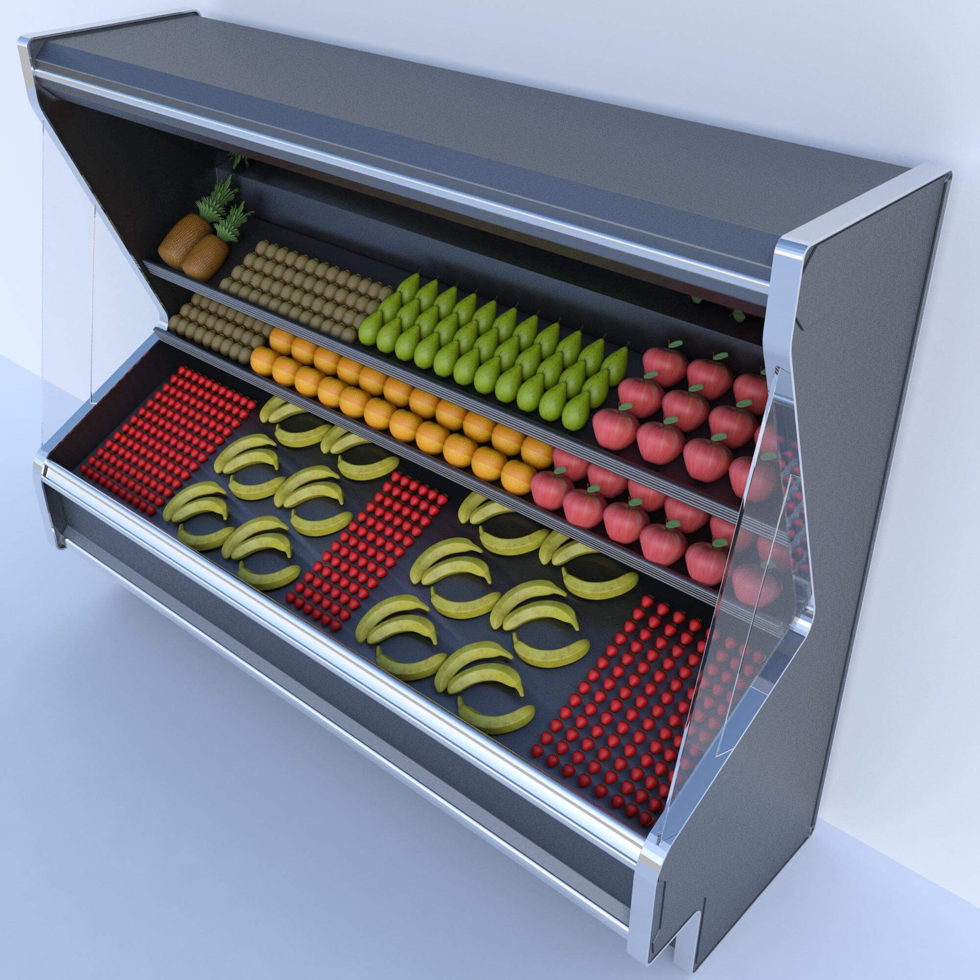 Store Fruit Refrigerator - 3D Model by Zakaria art work