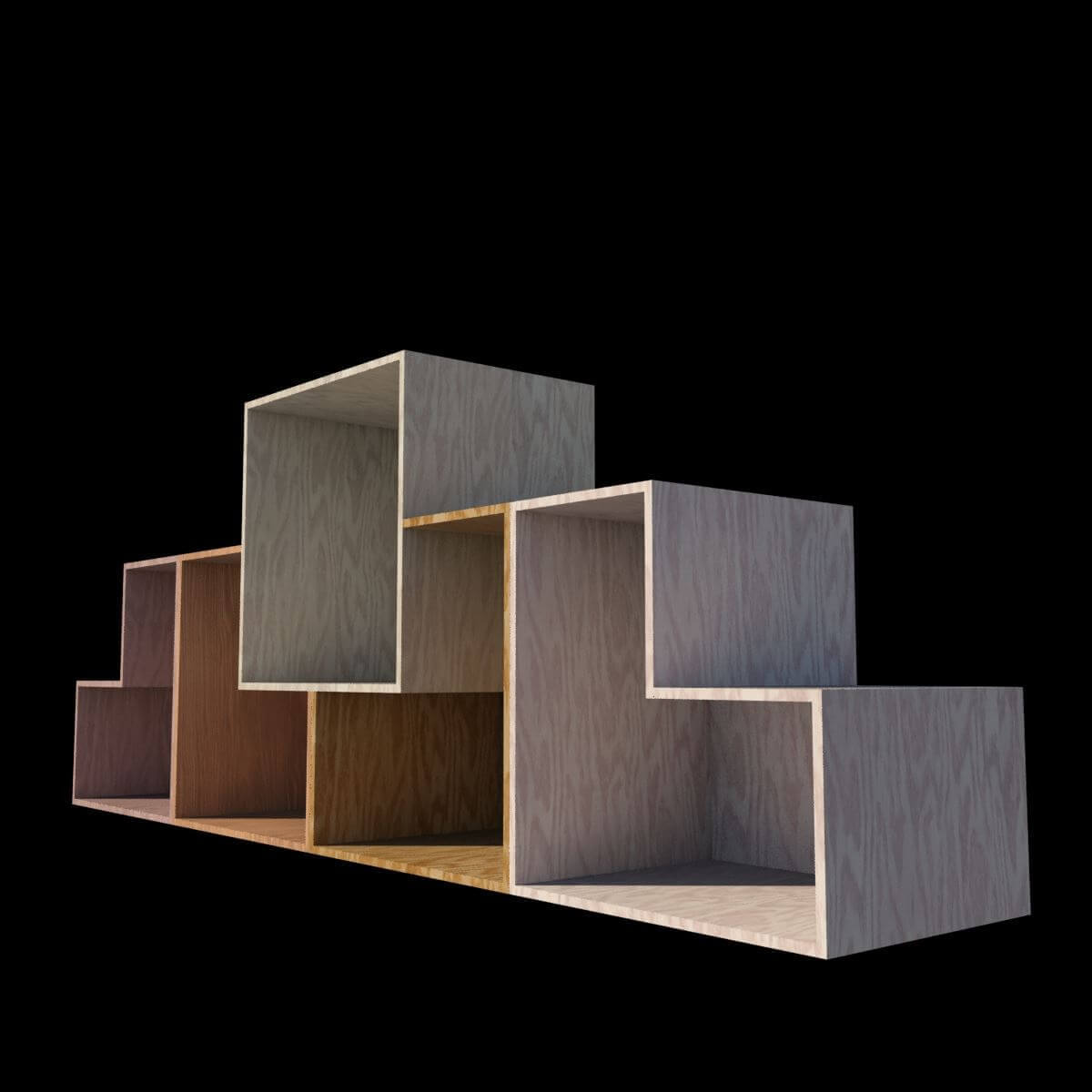Modular Cube Shelves - 3D Model by Zakaria art work