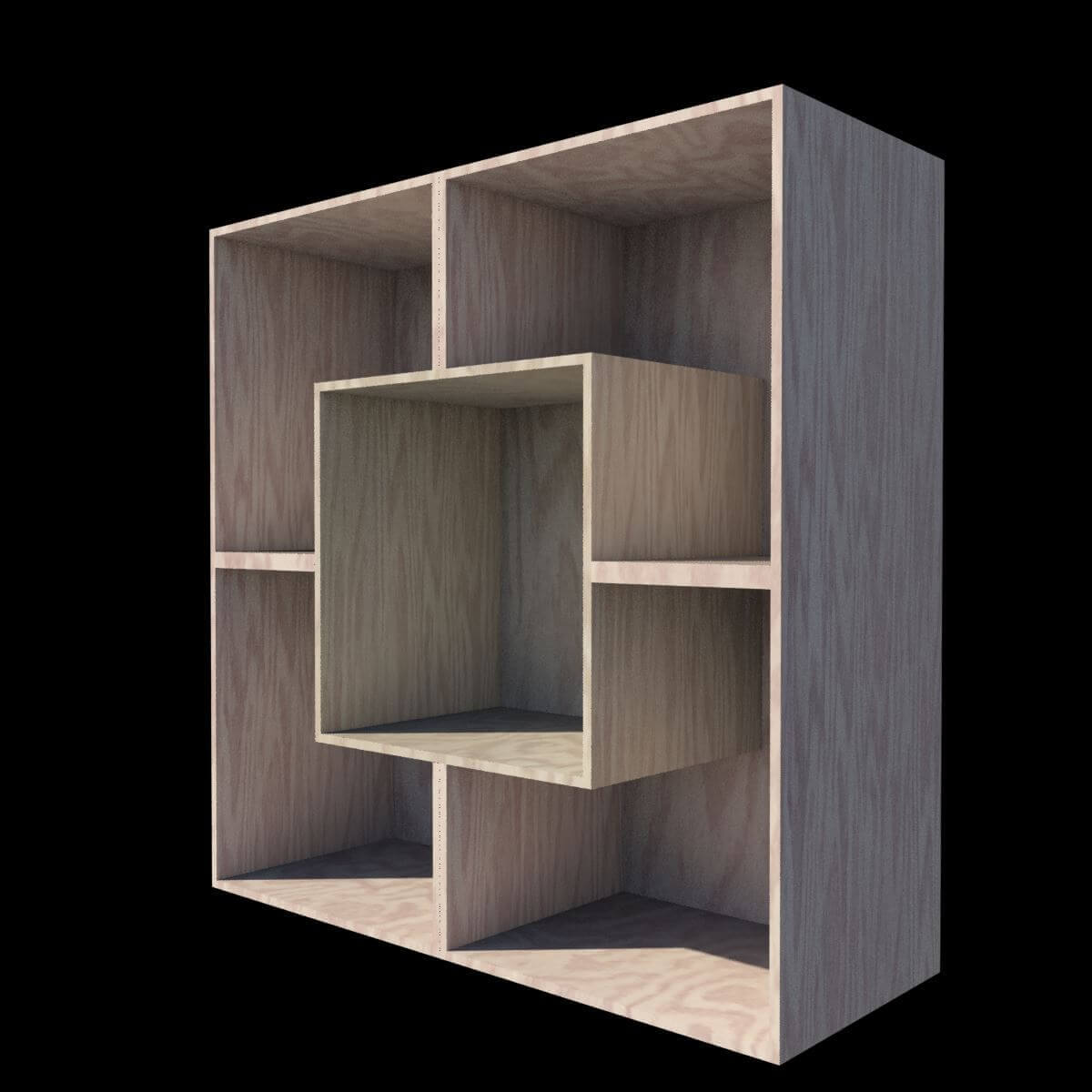 Modular Cube Shelves - 3D Model by Zakaria art work