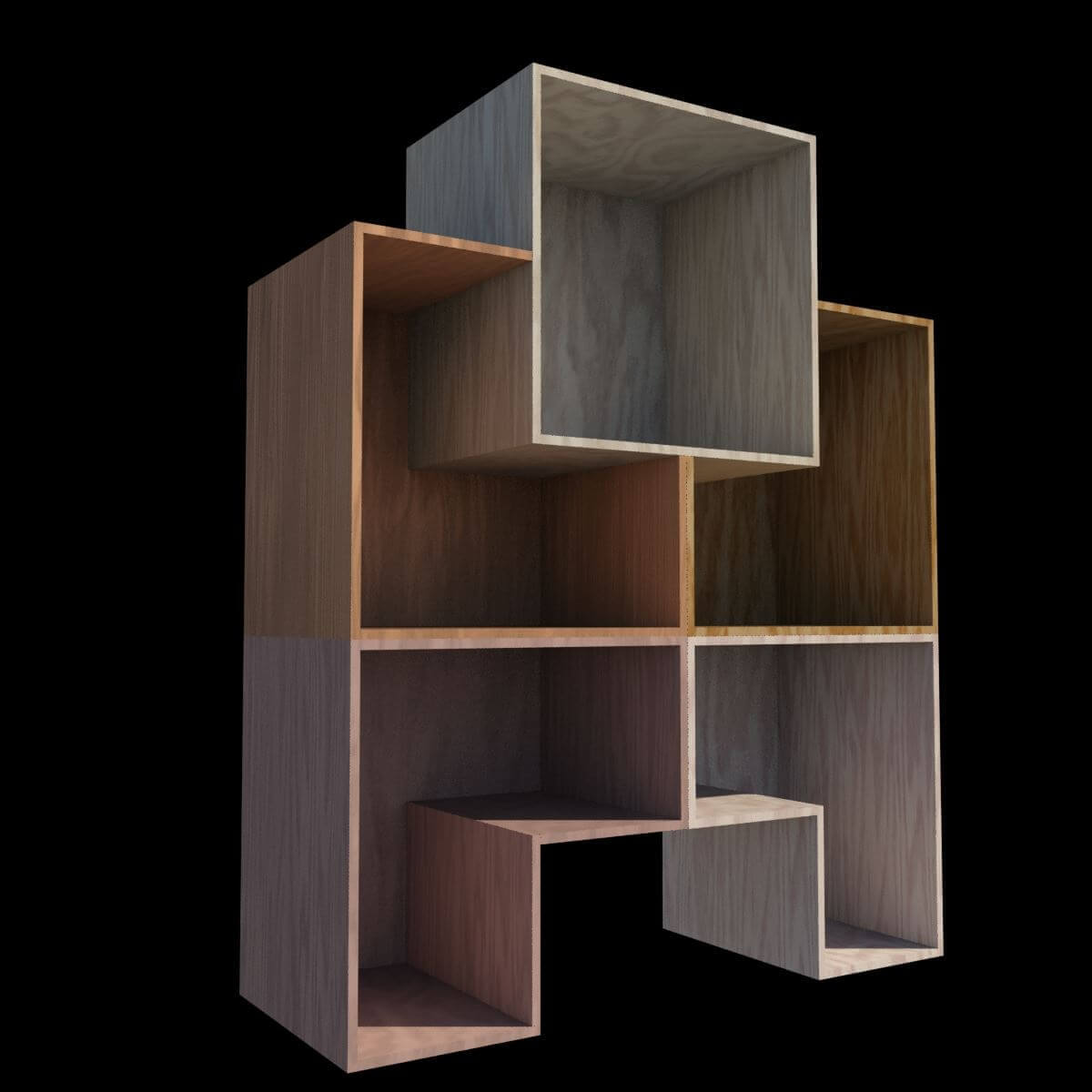Modular Cube Shelves - 3D Model by Zakaria art work