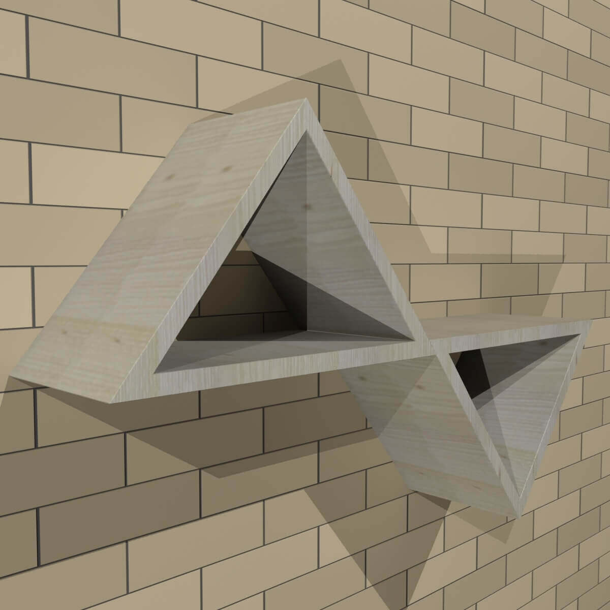 Geometric Wall Shelf - 3D Model by Zakaria art work