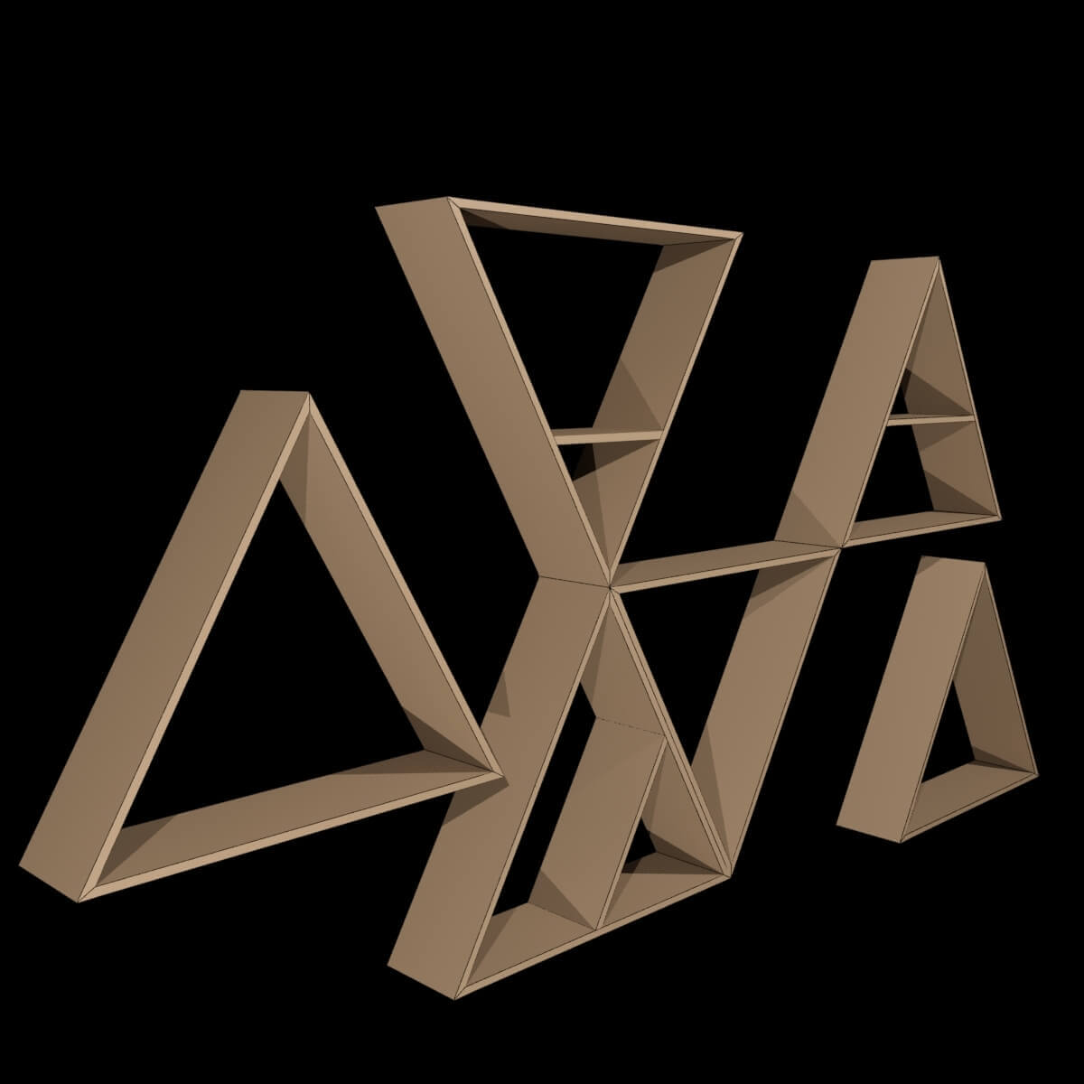 Triangular Wall Shelves - 3D Model by Zakaria art work