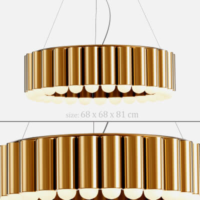 Radia Gold 60 Chandelier - 3D Model by Zakirov3d