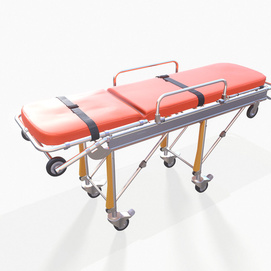 Ambulance Stretcher Trolley - 3D Model by zames1992d