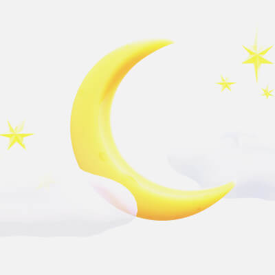 Cartoon Moon - 3D Model by zames1992d