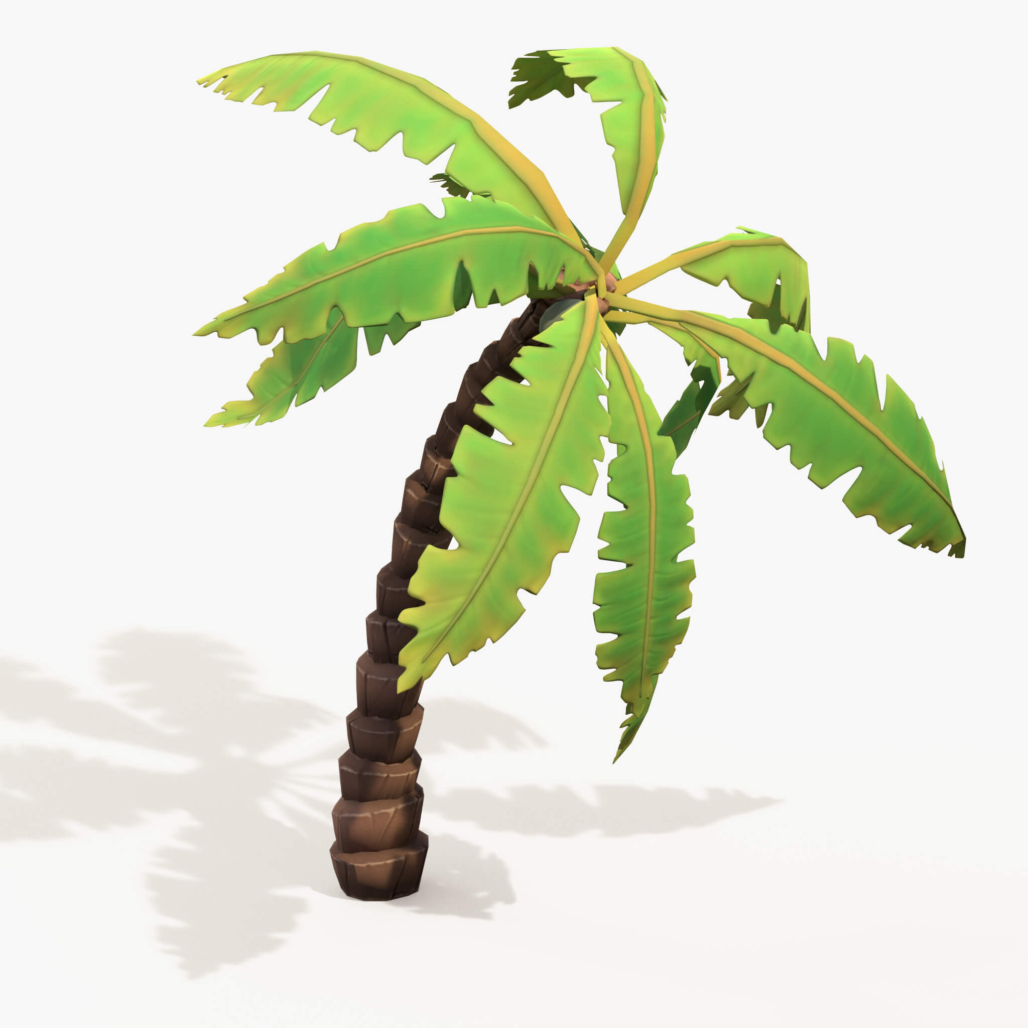 Cartoon Palm Tree Scene - 3D Model by zames1992d