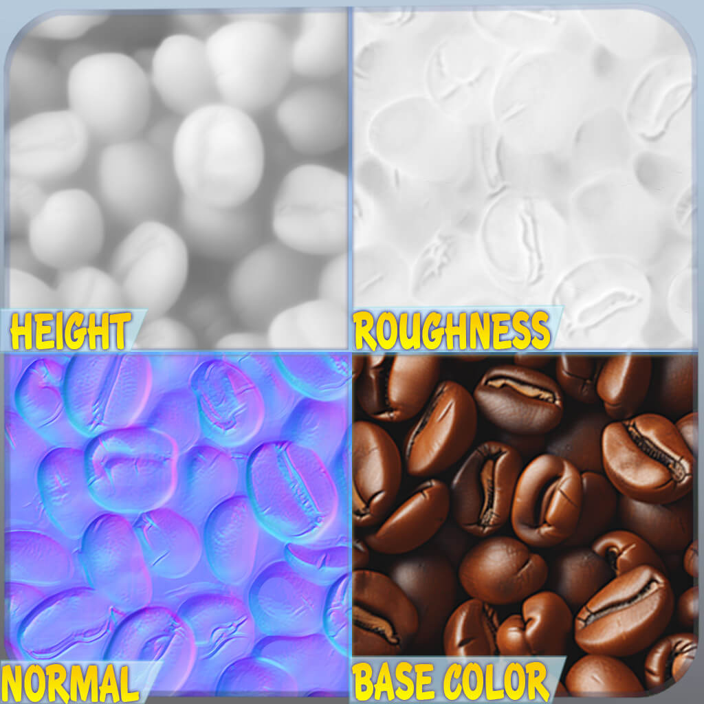 Coffee Bean Seamless Texture by zames1992d