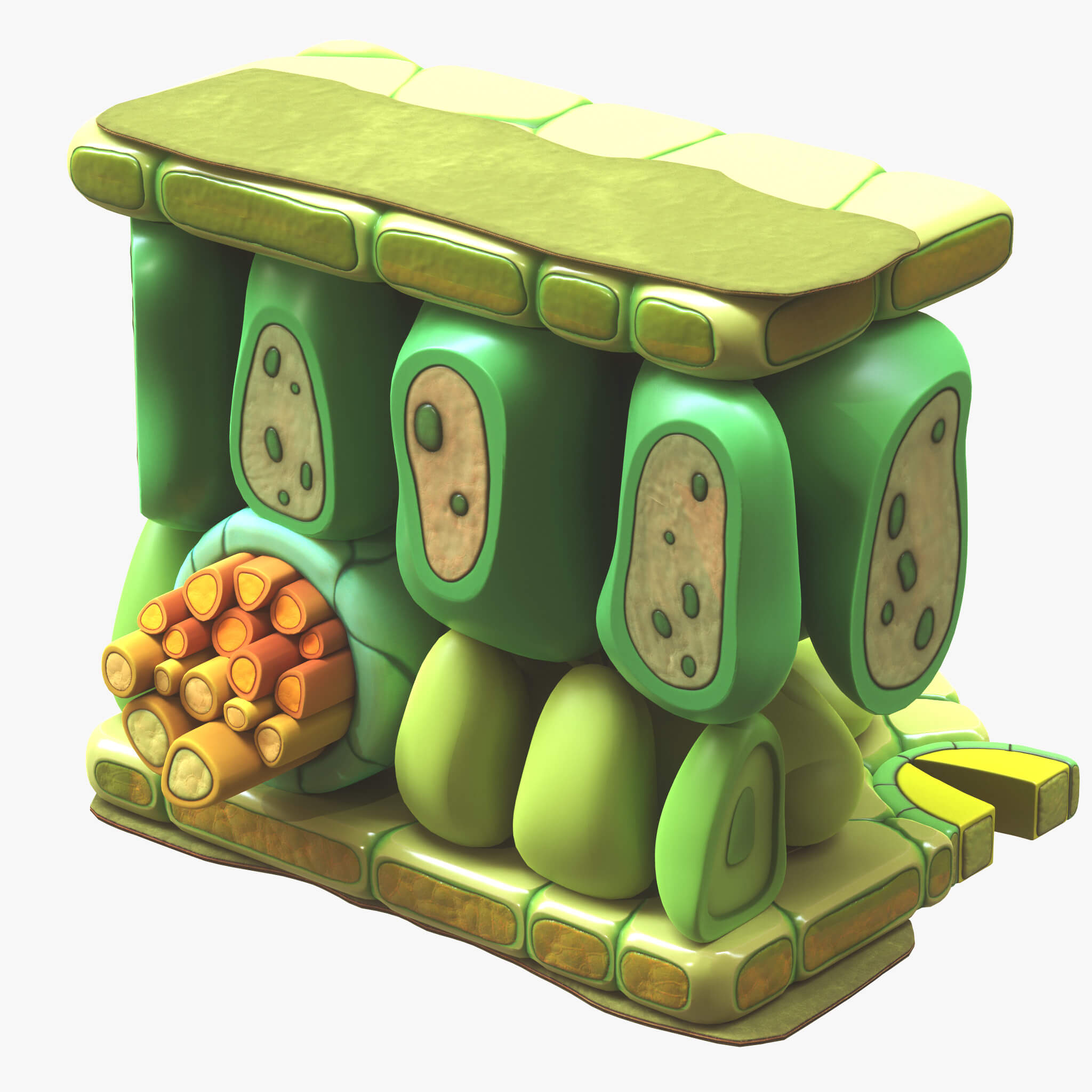 Leaf Anatomy Layers Structure - 3D Model by zames1992d