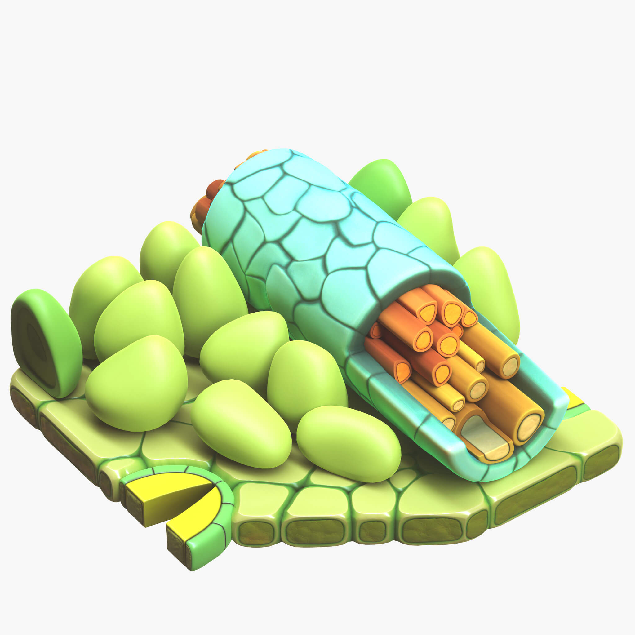 Leaf Anatomy Layers Structure - 3D Model by zames1992d