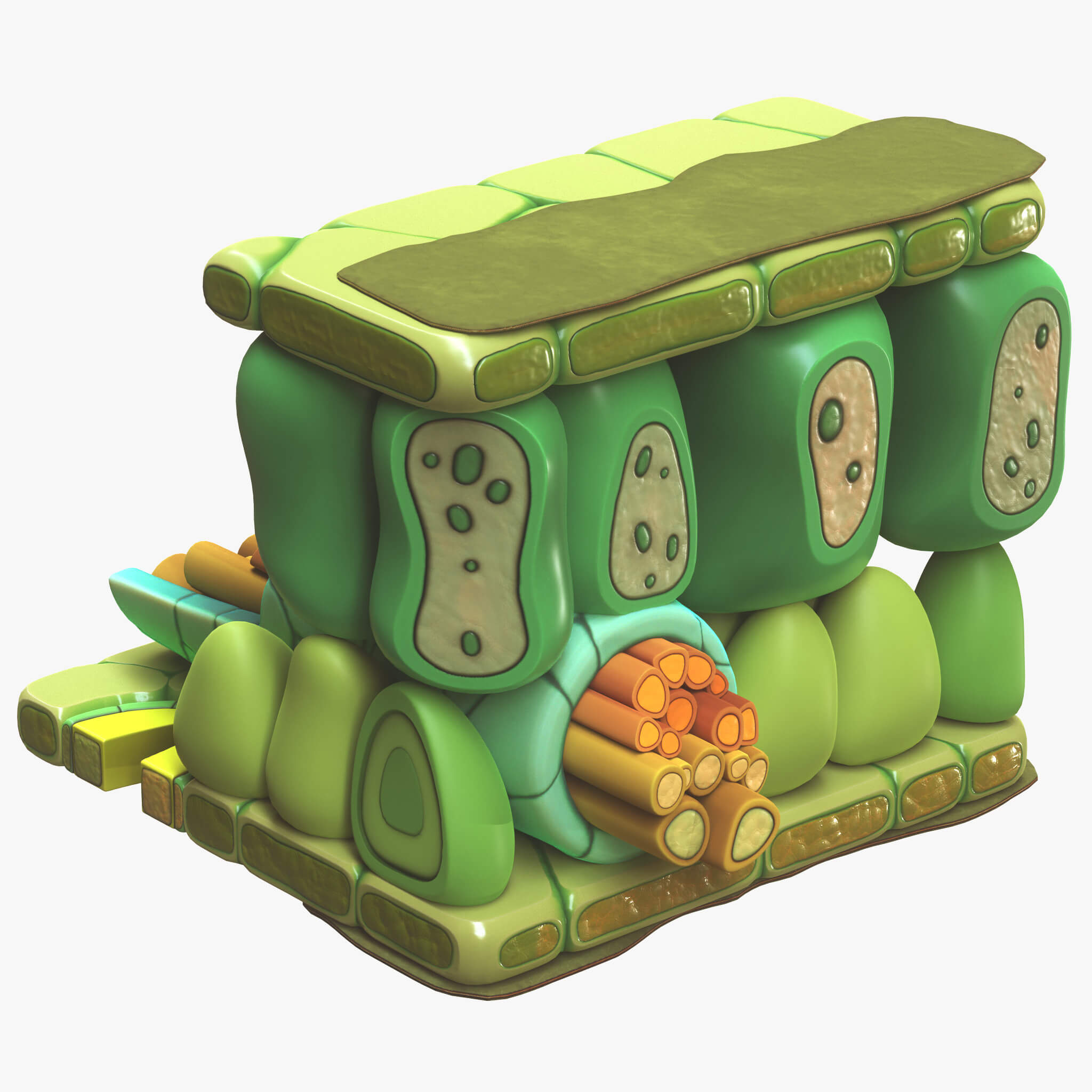 Leaf Anatomy Layers Structure - 3D Model by zames1992d