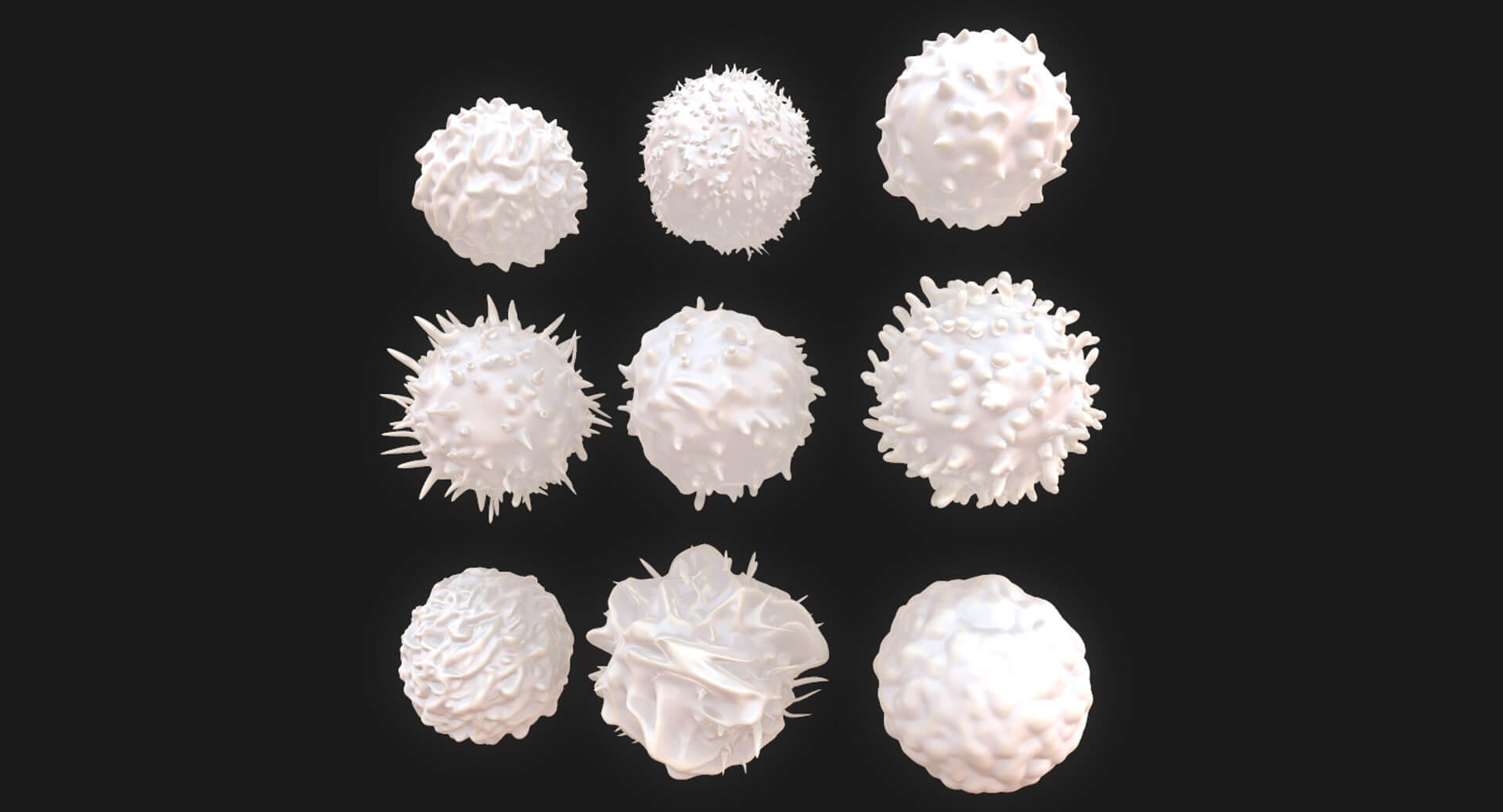 Lymphocytes Pack - 3D Model by zames1992d