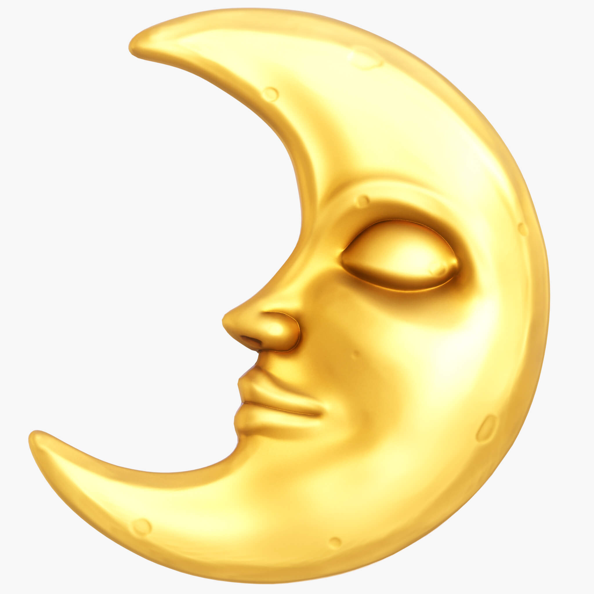 Moon Crescent Face - 3D Model by zames1992d