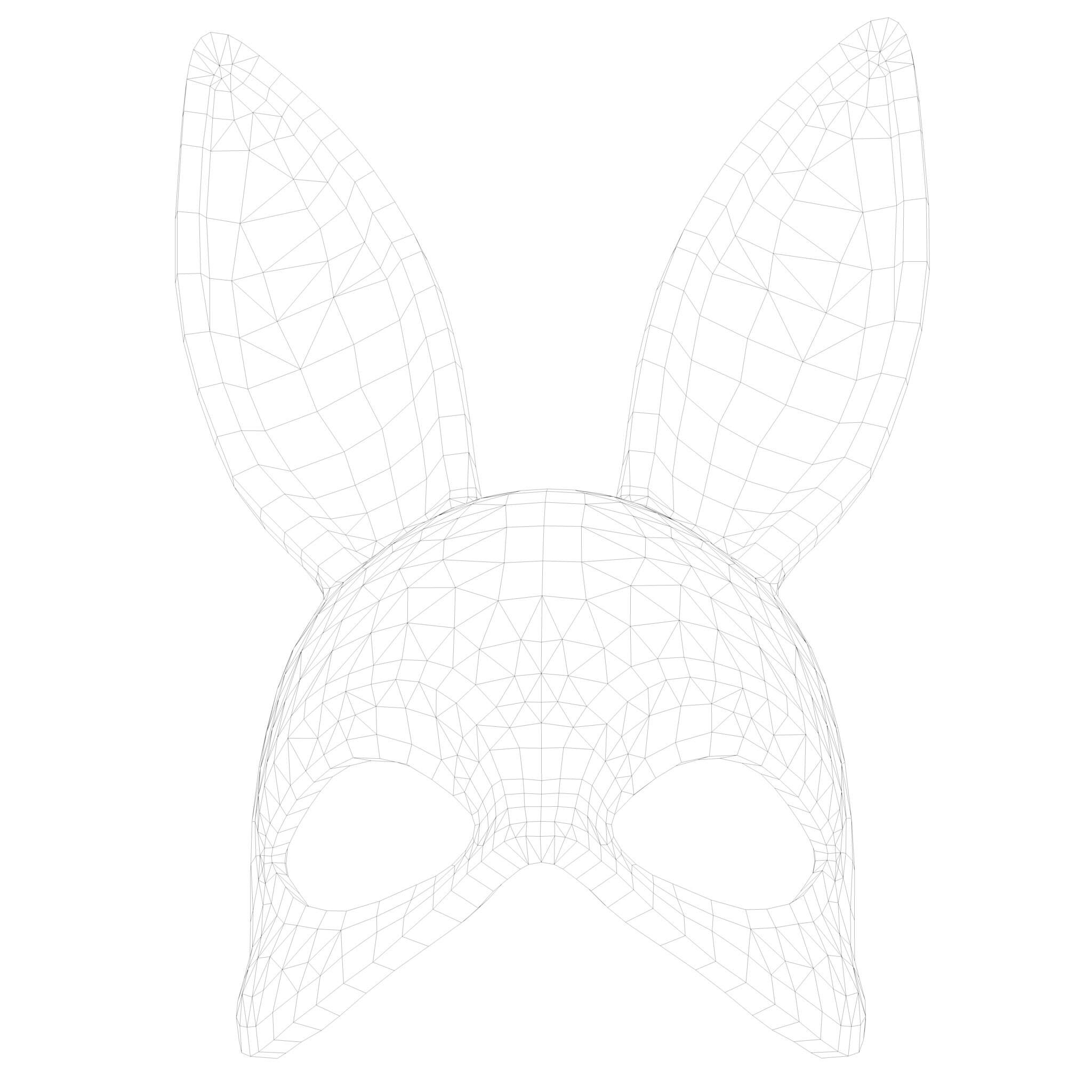 Rabbit Bunny Mask - 3D Model by zames1992d