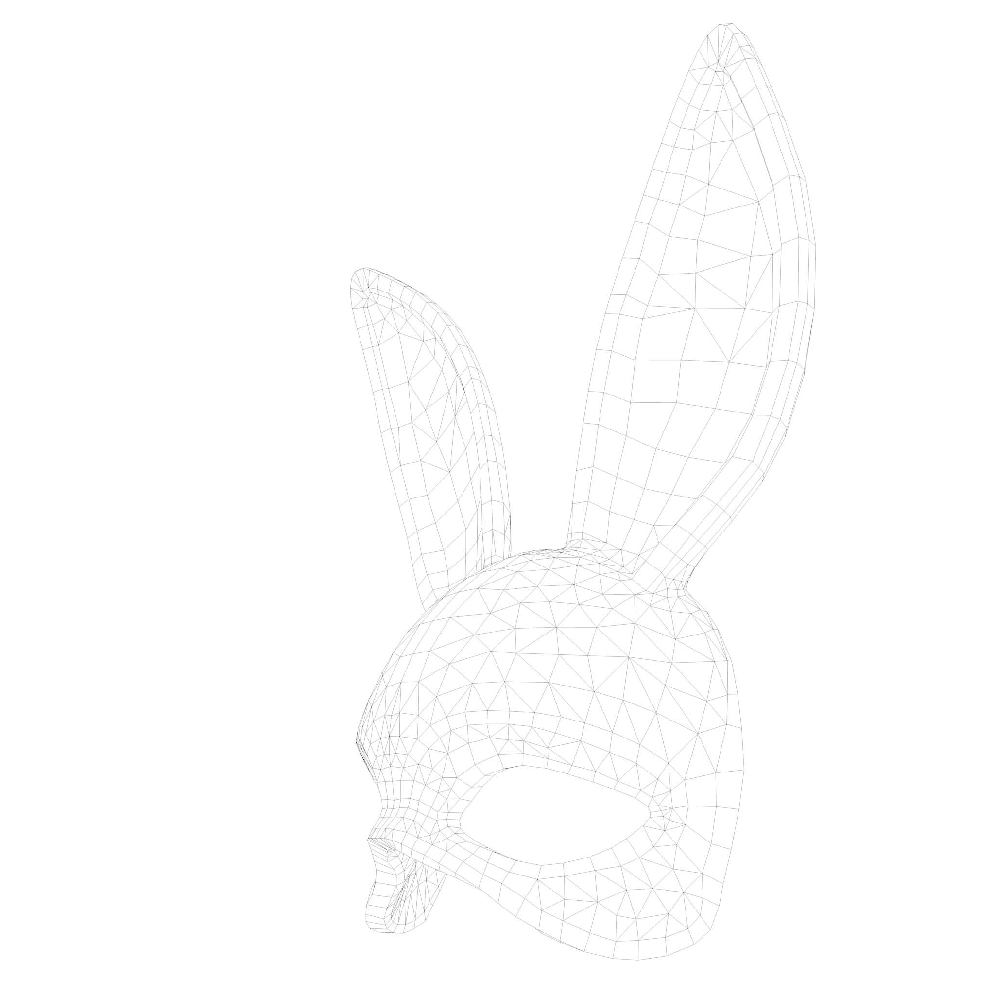 Rabbit Bunny Mask - 3D Model by zames1992d