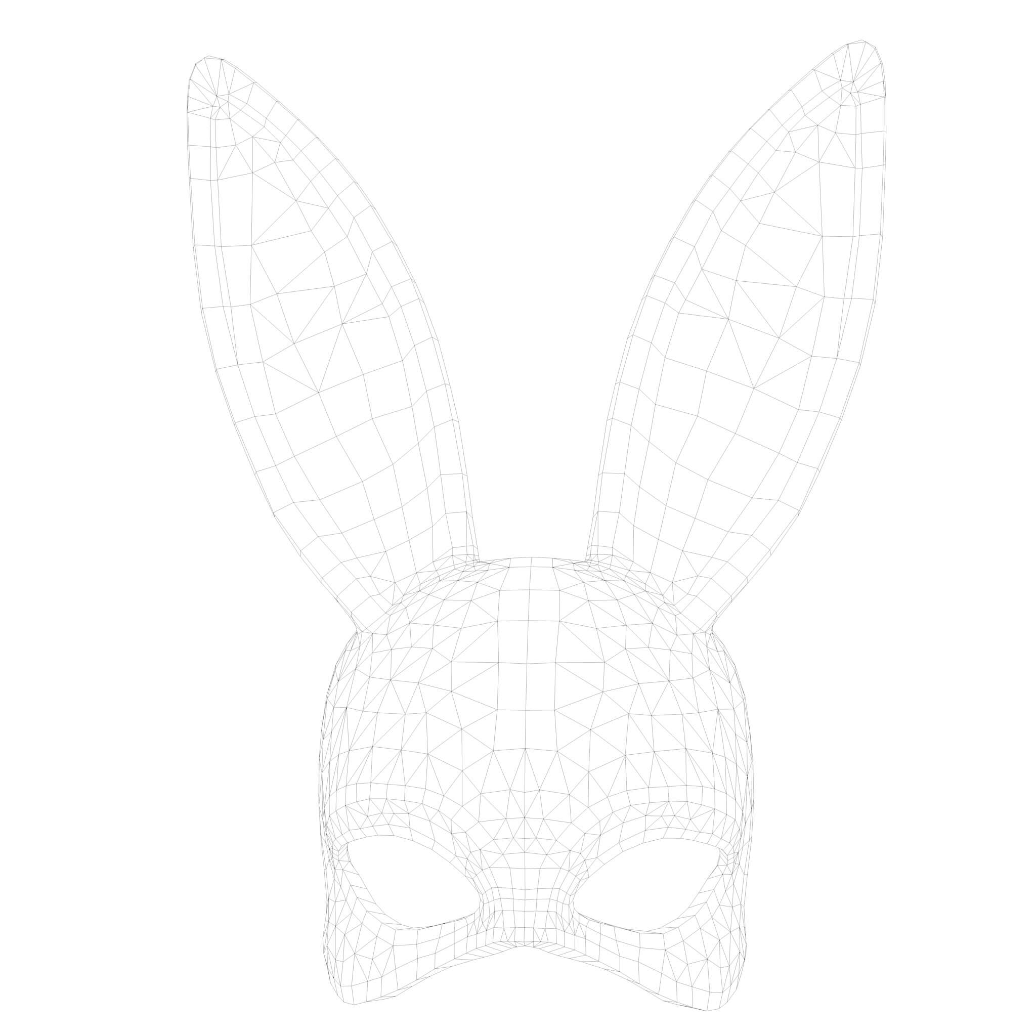 Rabbit Bunny Mask - 3D Model by zames1992d